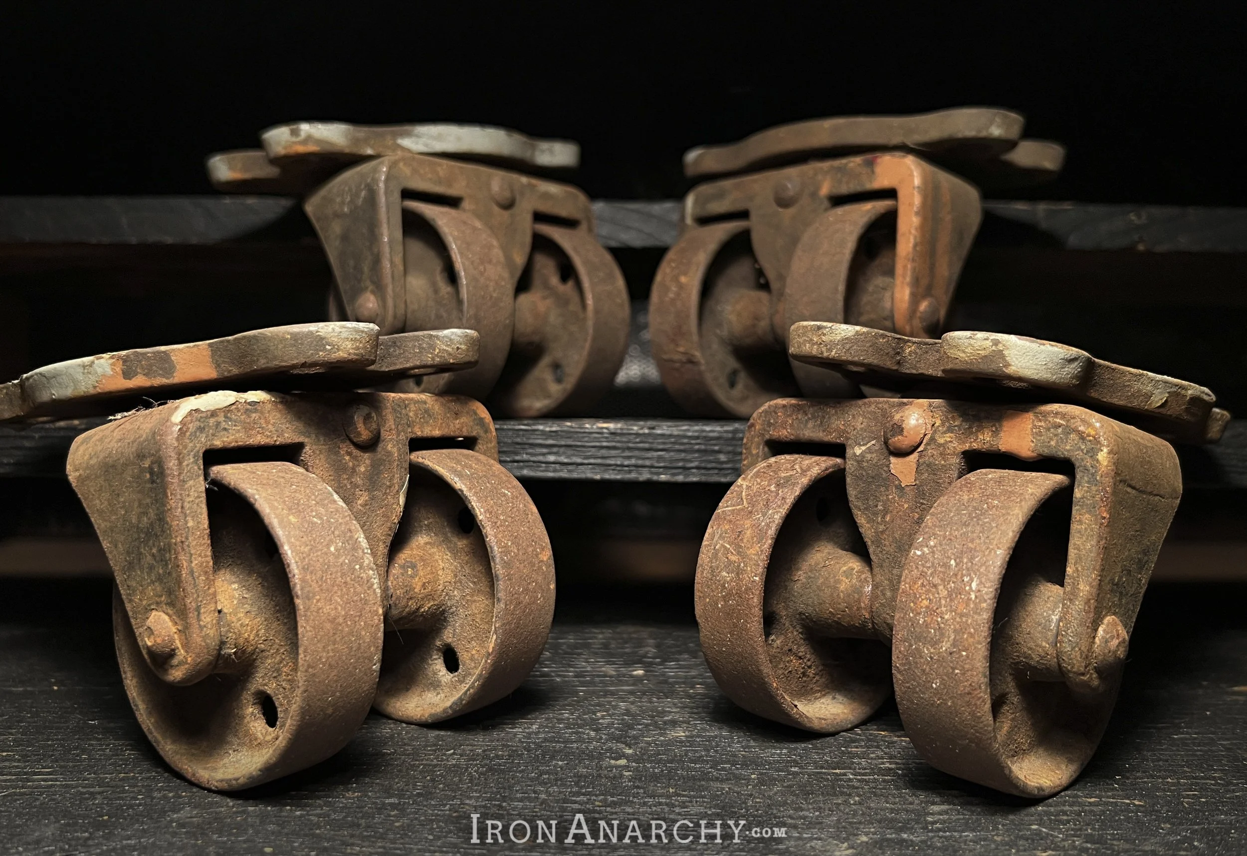 Shop antique and vintage industrial casters and wheels for furniture ...