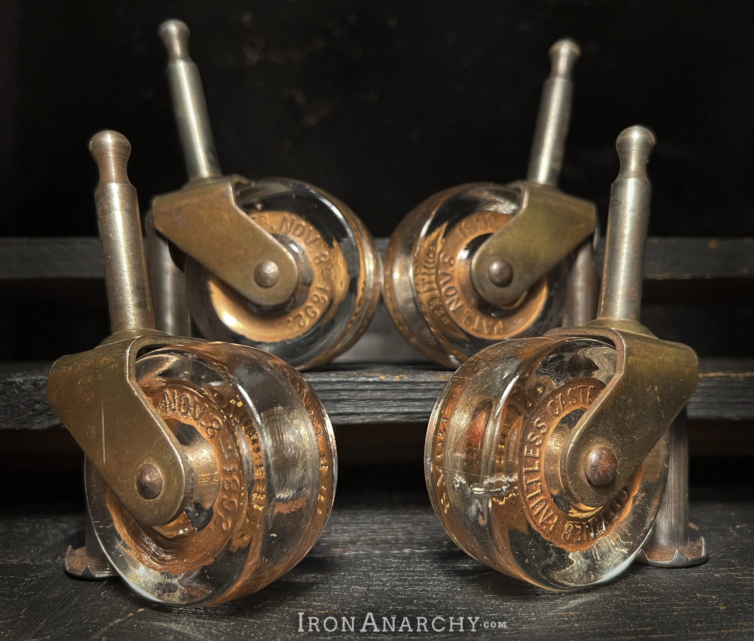 Antique Glass Furniture Casters at Evelyn Council blog