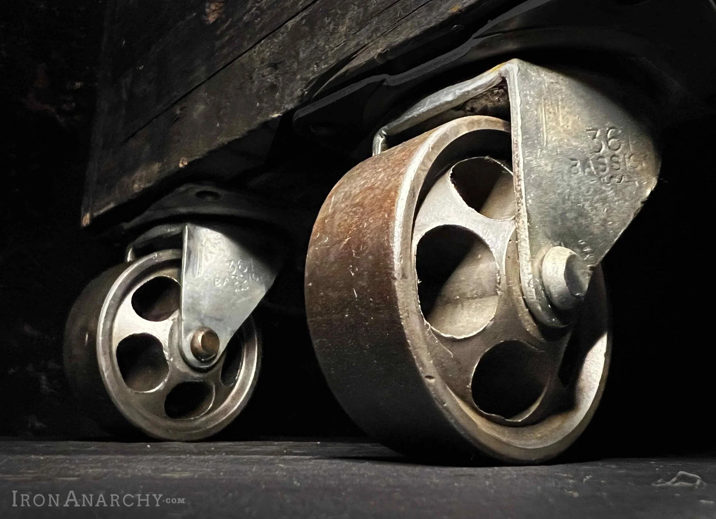 Shop antique and vintage industrial casters and wheels for furniture ...