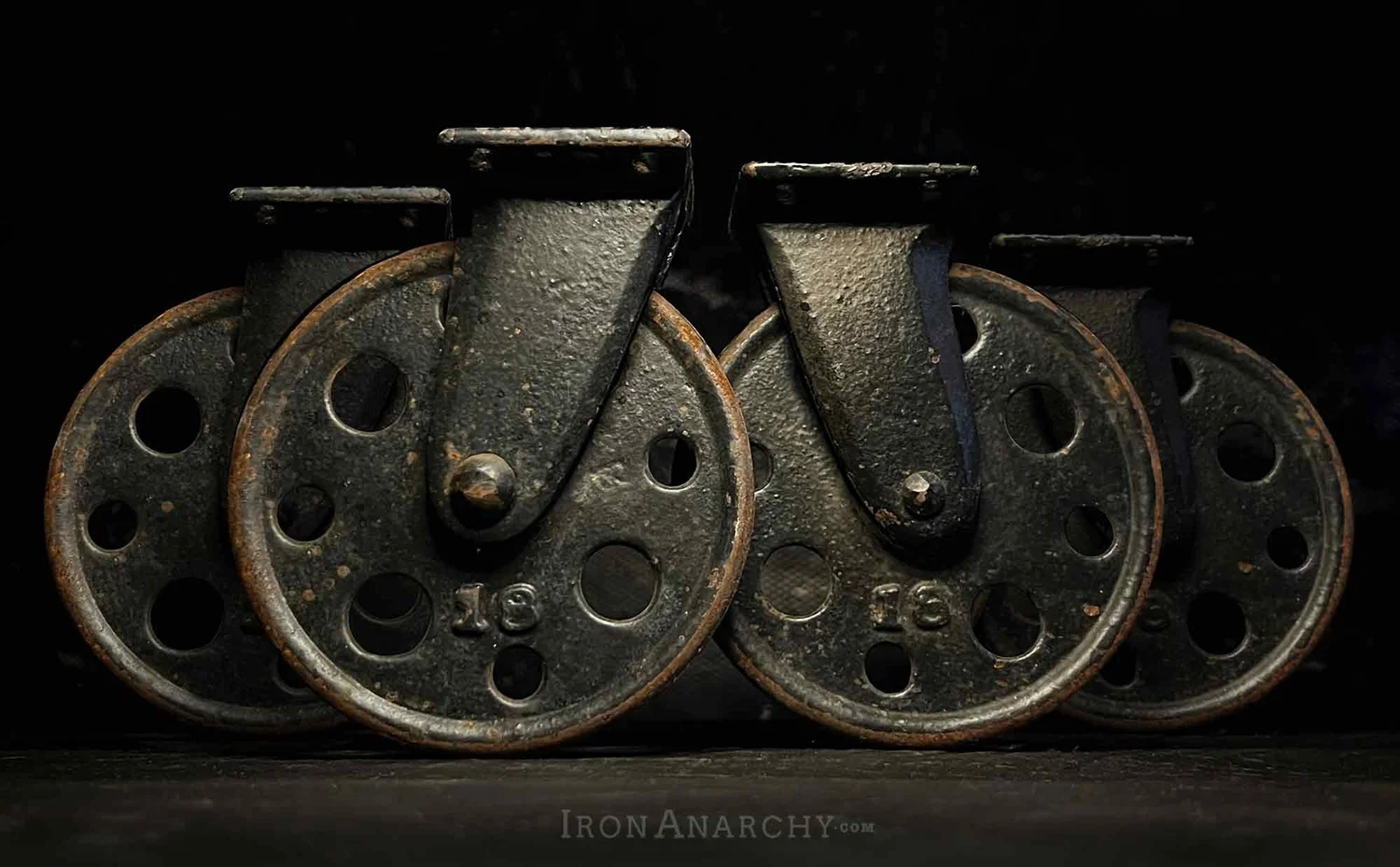 Antique Industrial Factory Cart Caster Wheels — Iron Anarchy