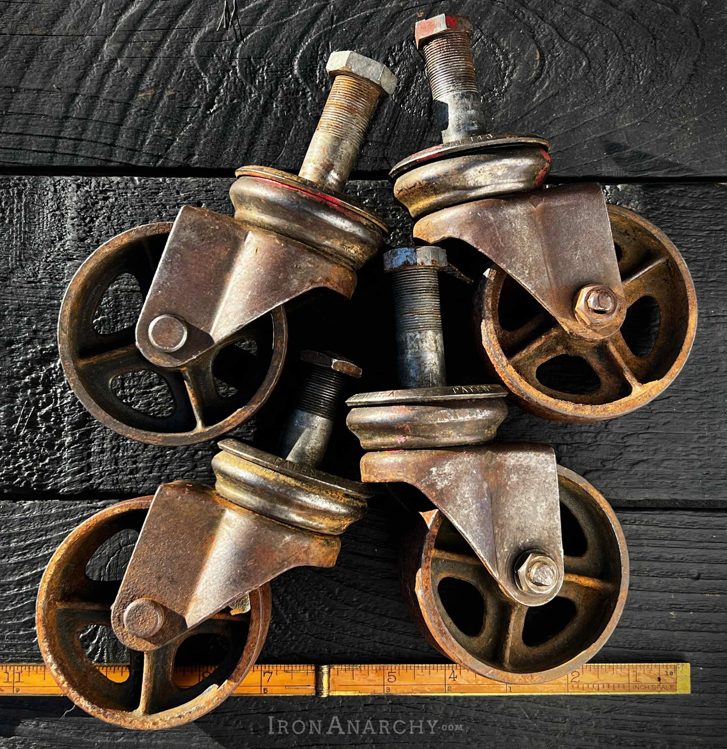 Shop antique and vintage industrial casters and wheels for furniture ...