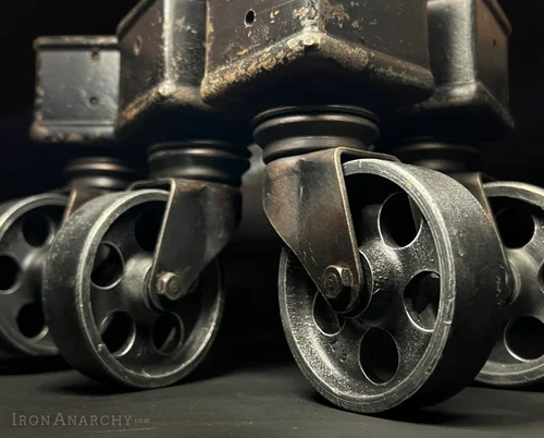 ANTIQUE INDUSTRIAL FURNITURE CUP CASTERS — Iron Anarchy