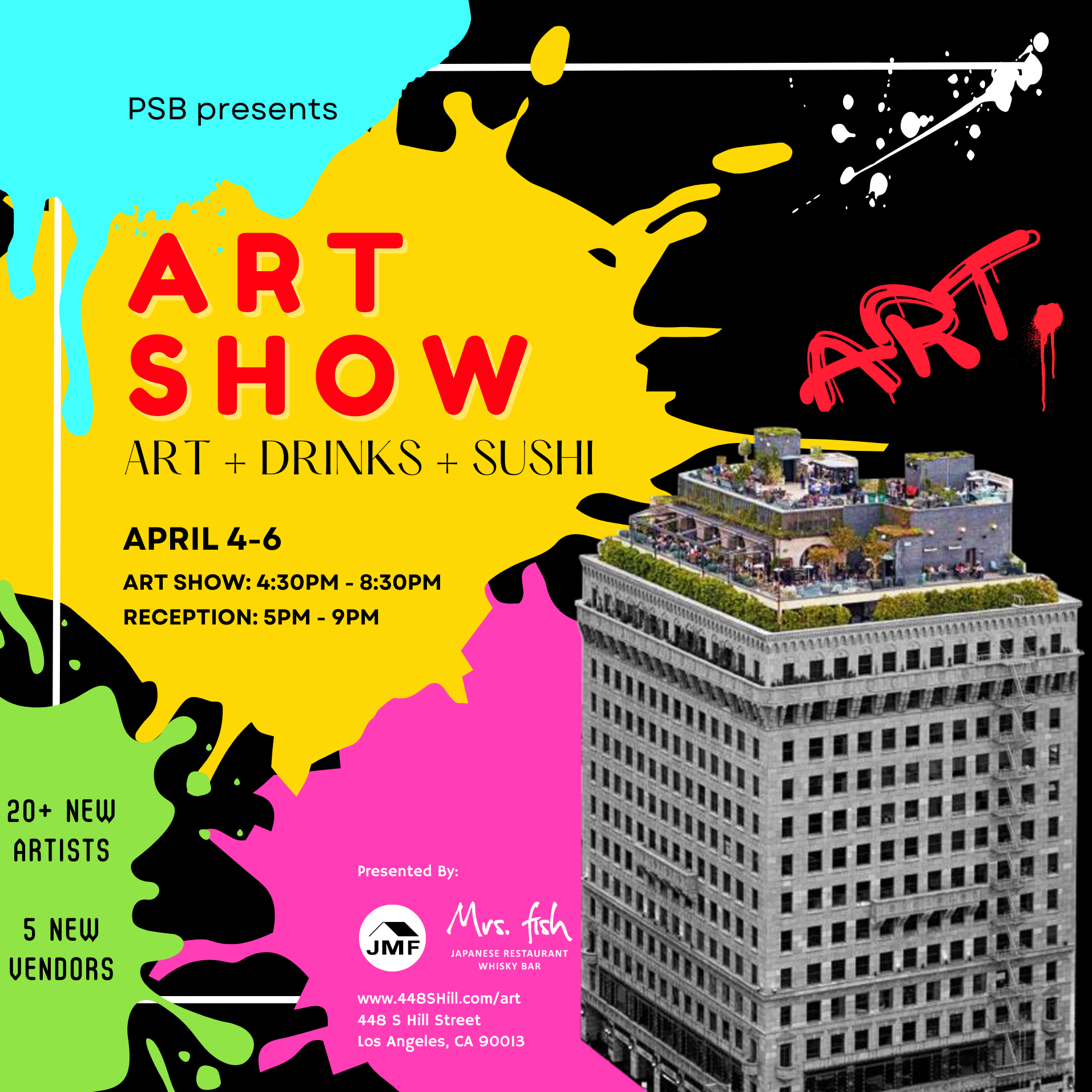 PSB Monthly Art Show and complementary reception at Mrs. Fish Japanese ...