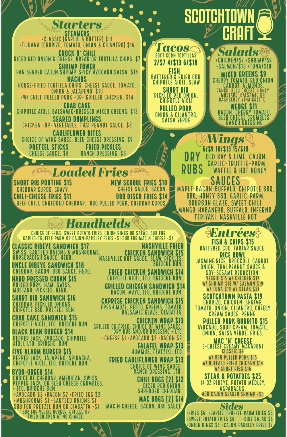 FOOD — SCOTCHTOWN CRAFT