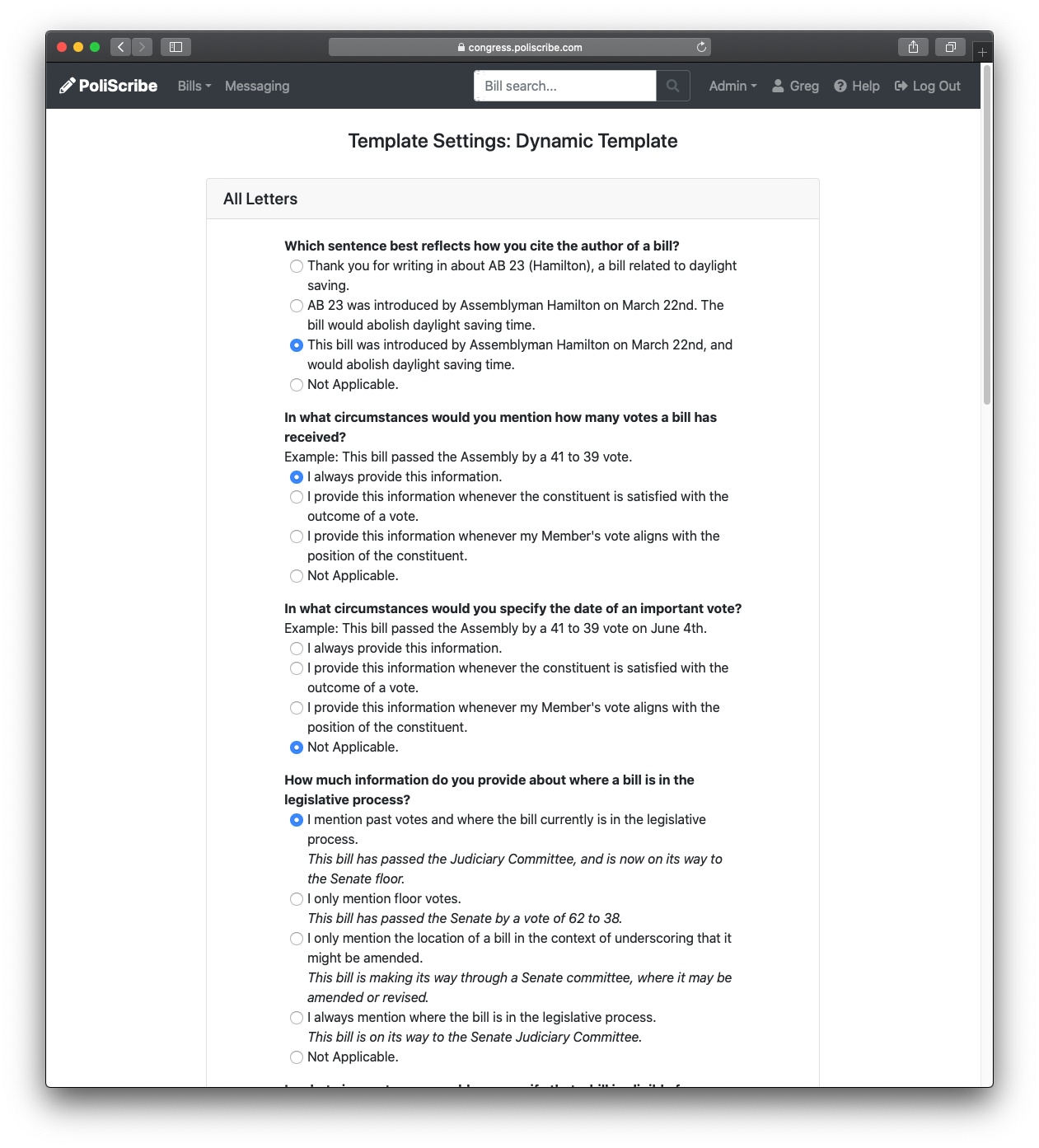 Sample Letters — PoliScribe | Connect To Your Constituents