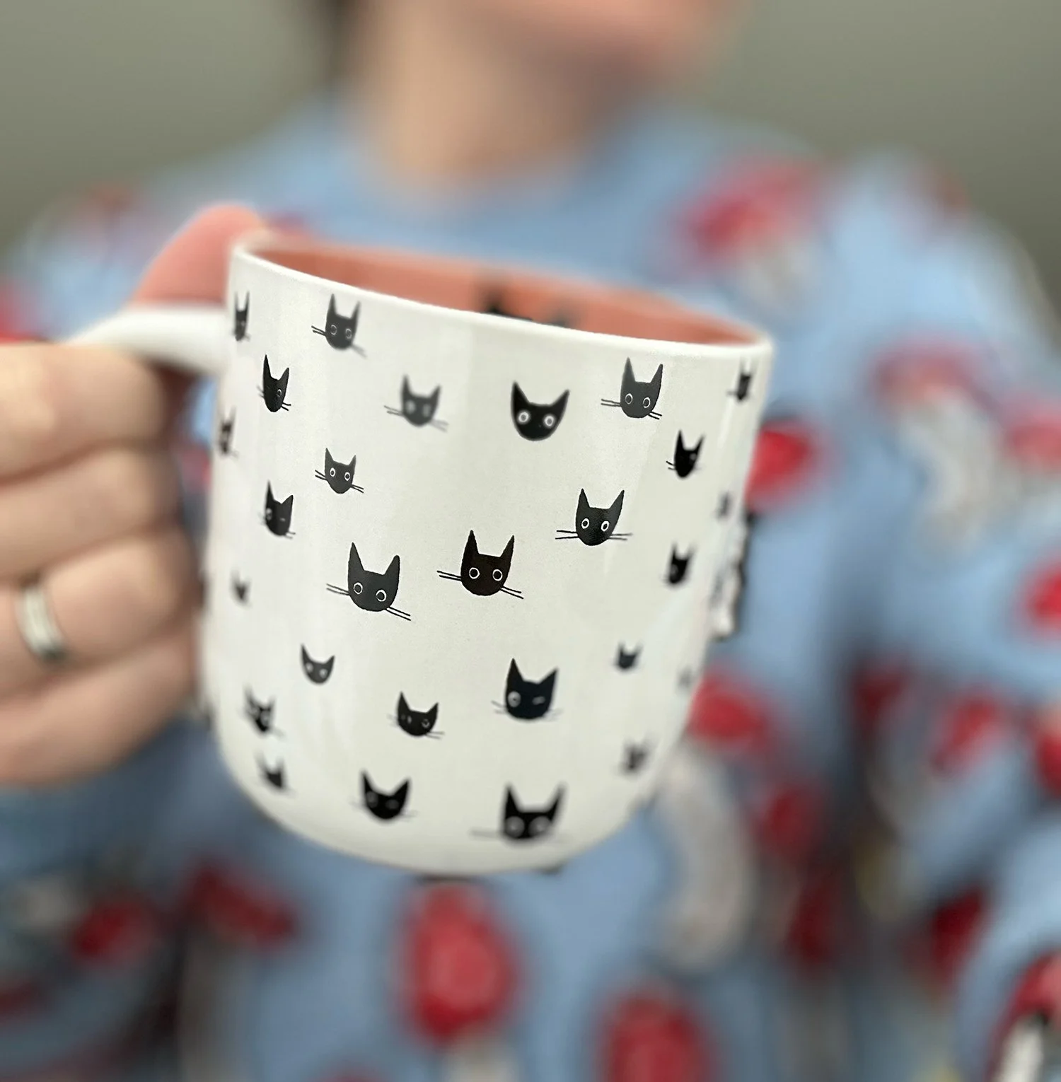 Leezaworks Cat Heads Chonky Mug — Leezaworks