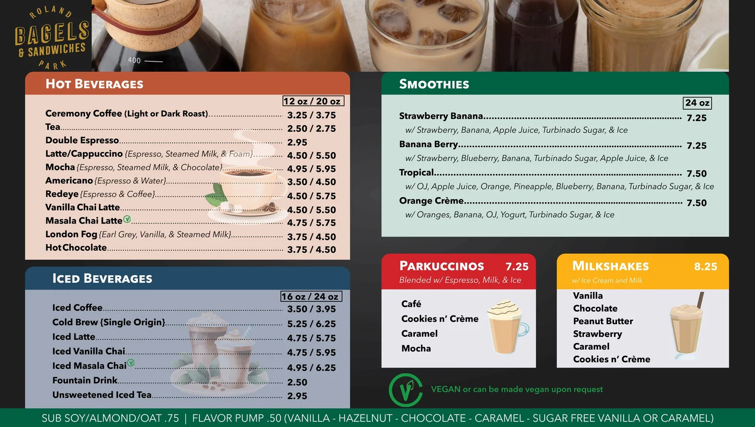 Menu — Roland Park Bagels