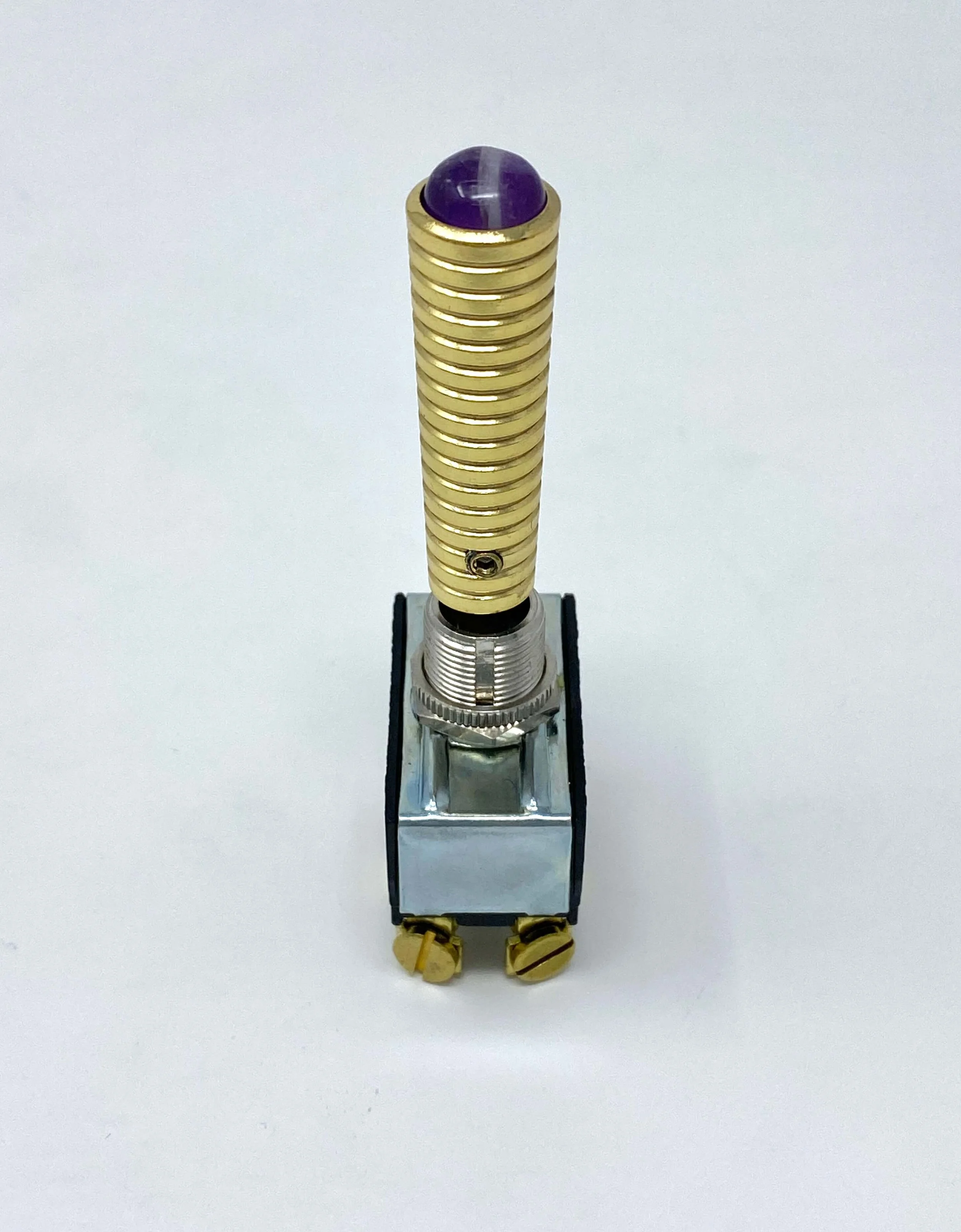 Ribbed Gold Toggle Switch Extension With Gemstone / Diamond / Logo ...