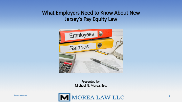 Webinar - What Employers Need to Know About New Jersey's Pay Equity Law ...
