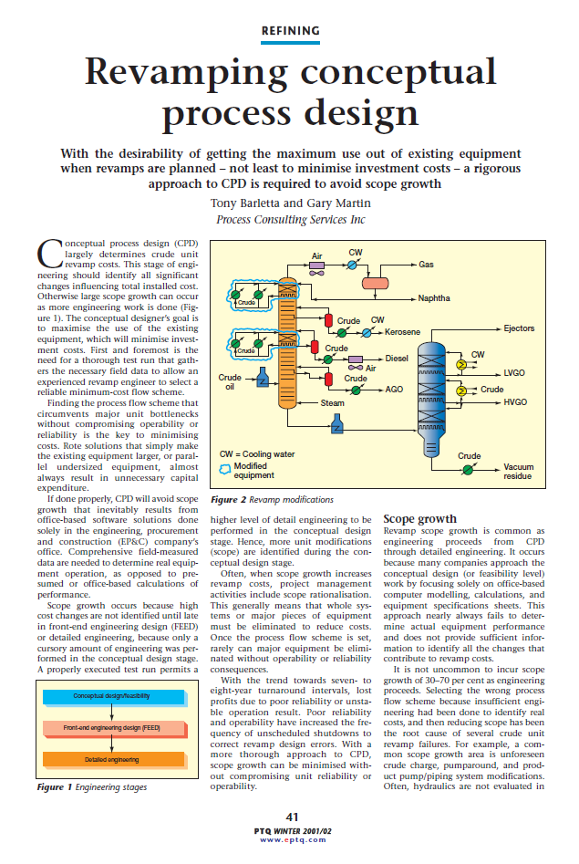 Revamping Conceptual Process Design — Process Consulting Services, Inc ...