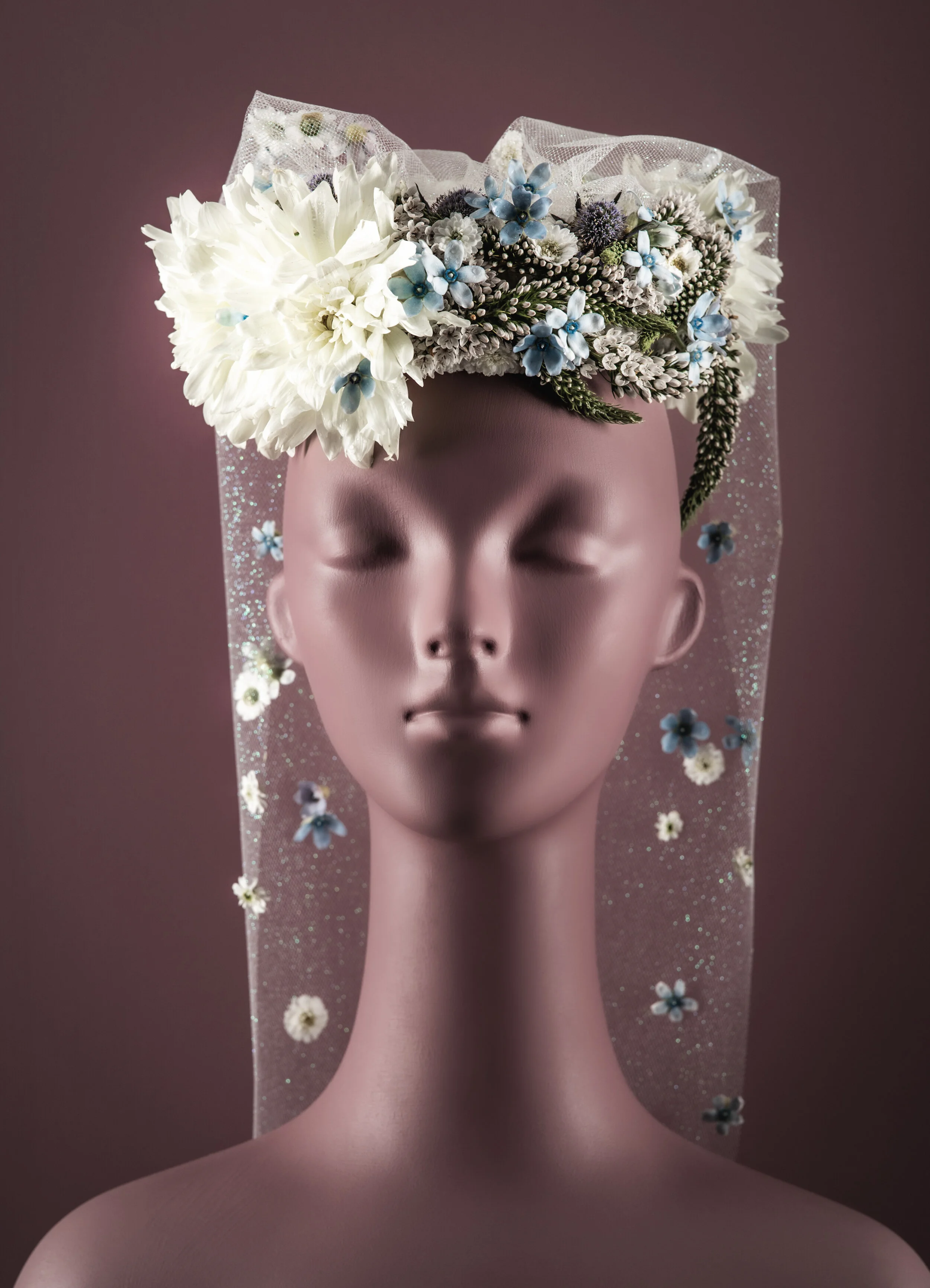 BRIDAL FLOWER HEADPIECE - Creative Edge August 2020 — Hitomi Gilliam AIFD