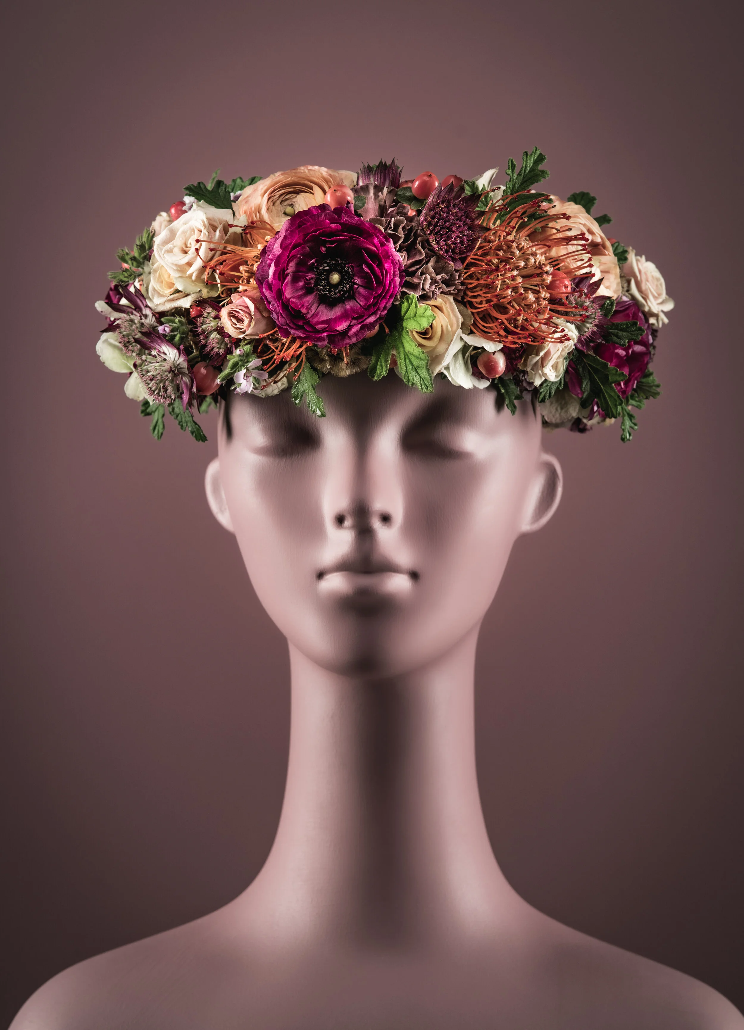 BRIDAL FLOWER HEADPIECE - Creative Edge August 2020 — Hitomi Gilliam AIFD