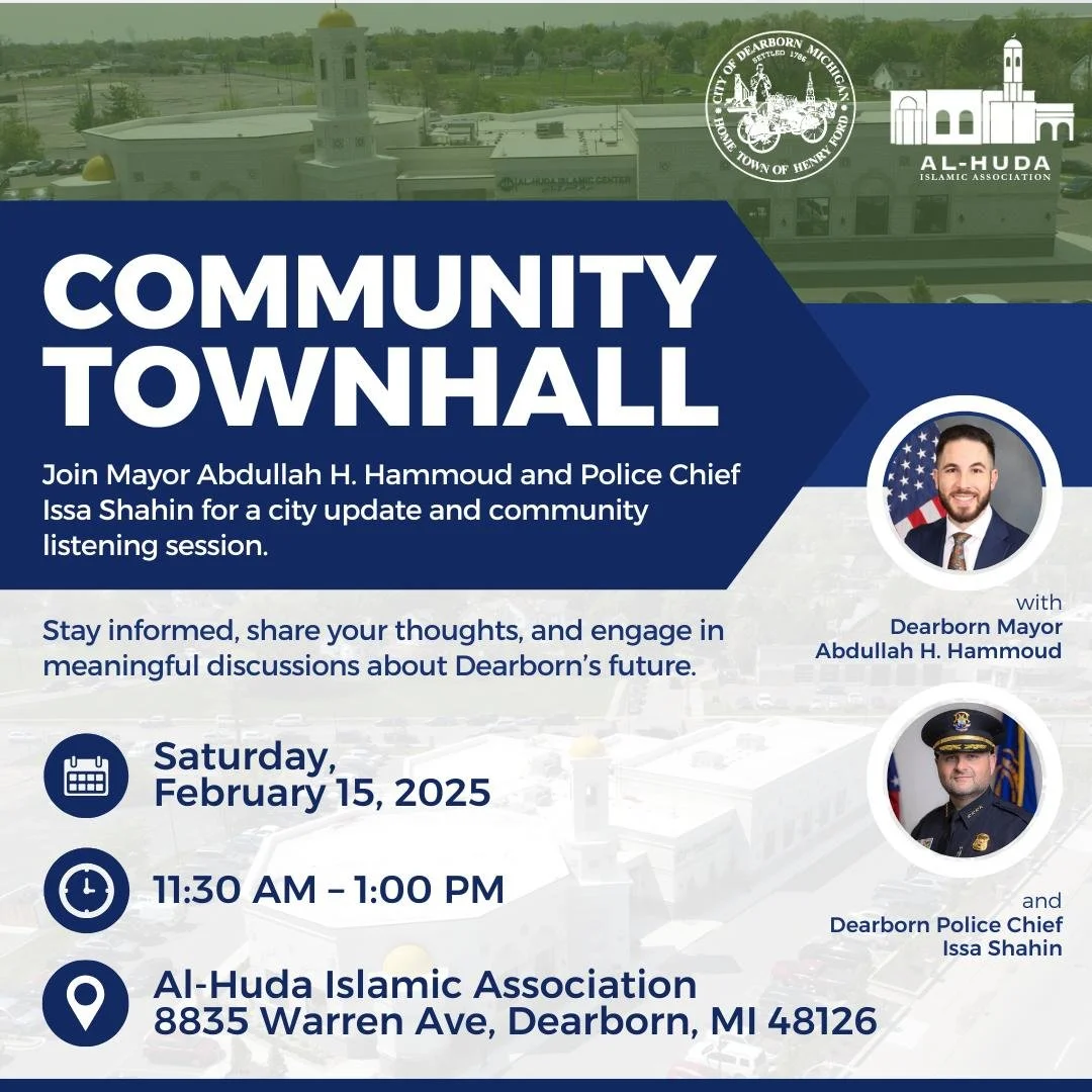 Dearborn Community Townhall with Mayor Hammoud & Chief Shahin – Feb 15 ...