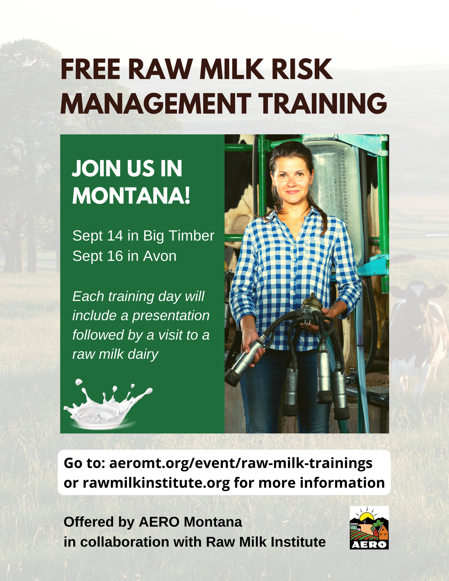 Join Us for Raw Milk Training in Montana — Raw Milk Institute