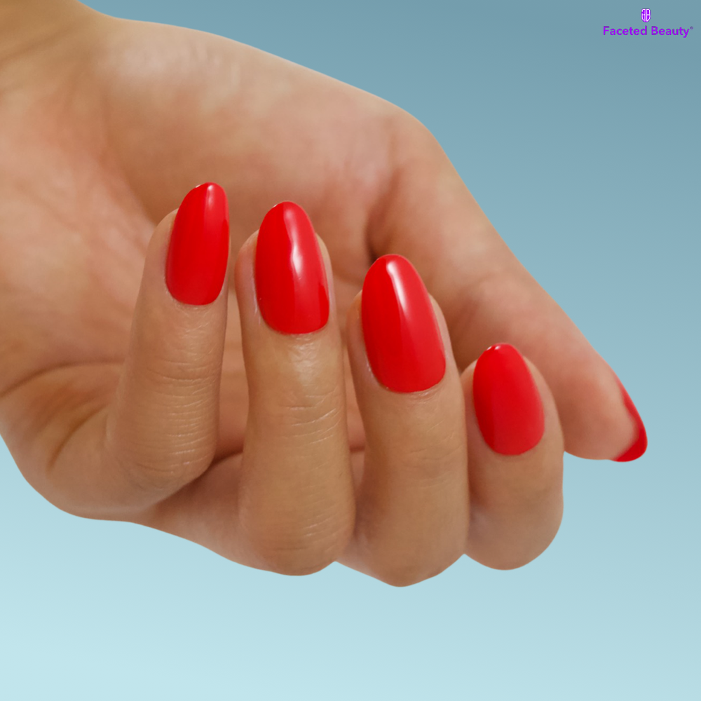 Red Oval Nails Tumblr