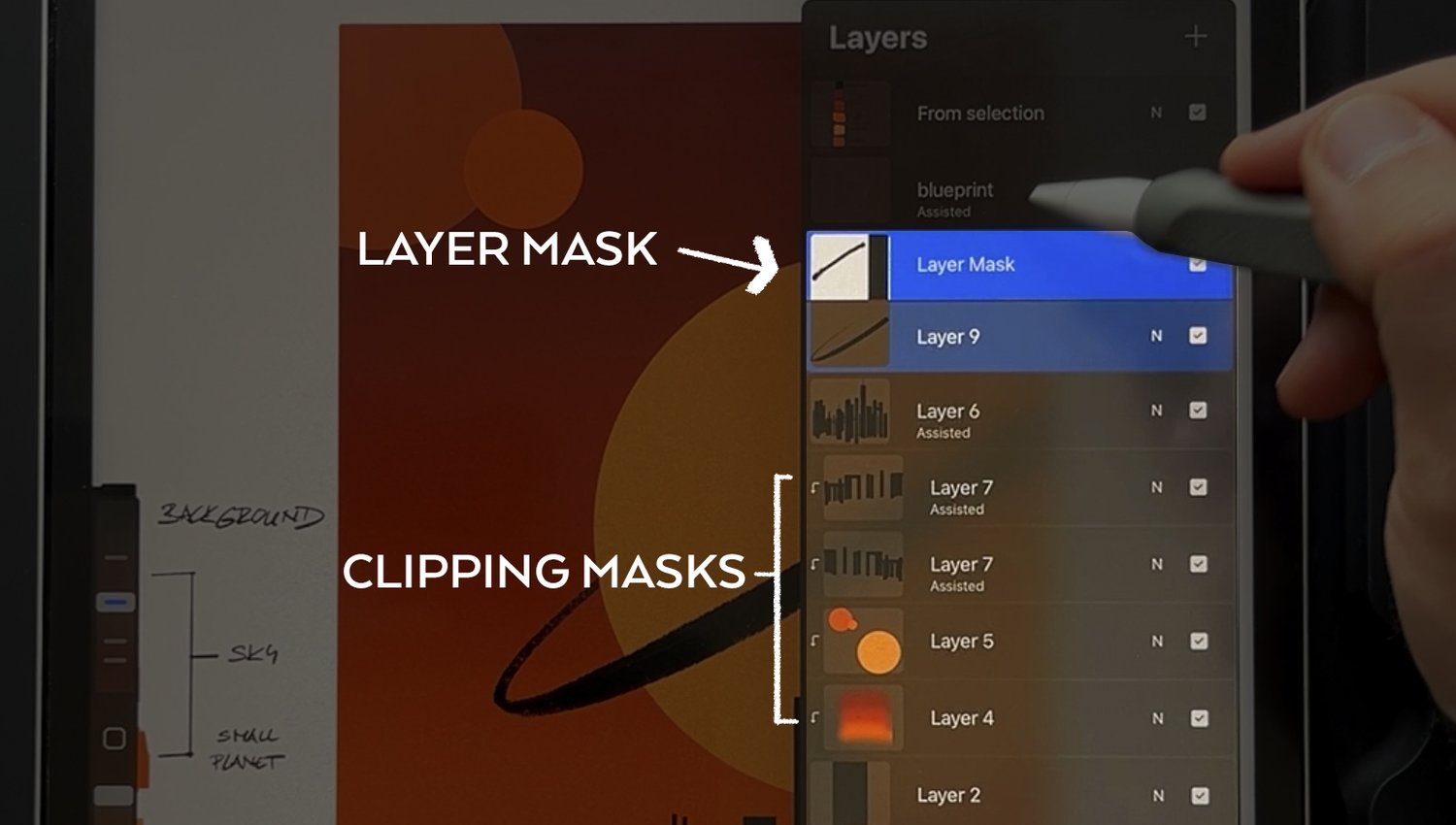 Clipping Mask Vs Layer Mask In Procreate — Sketch Like An Architect