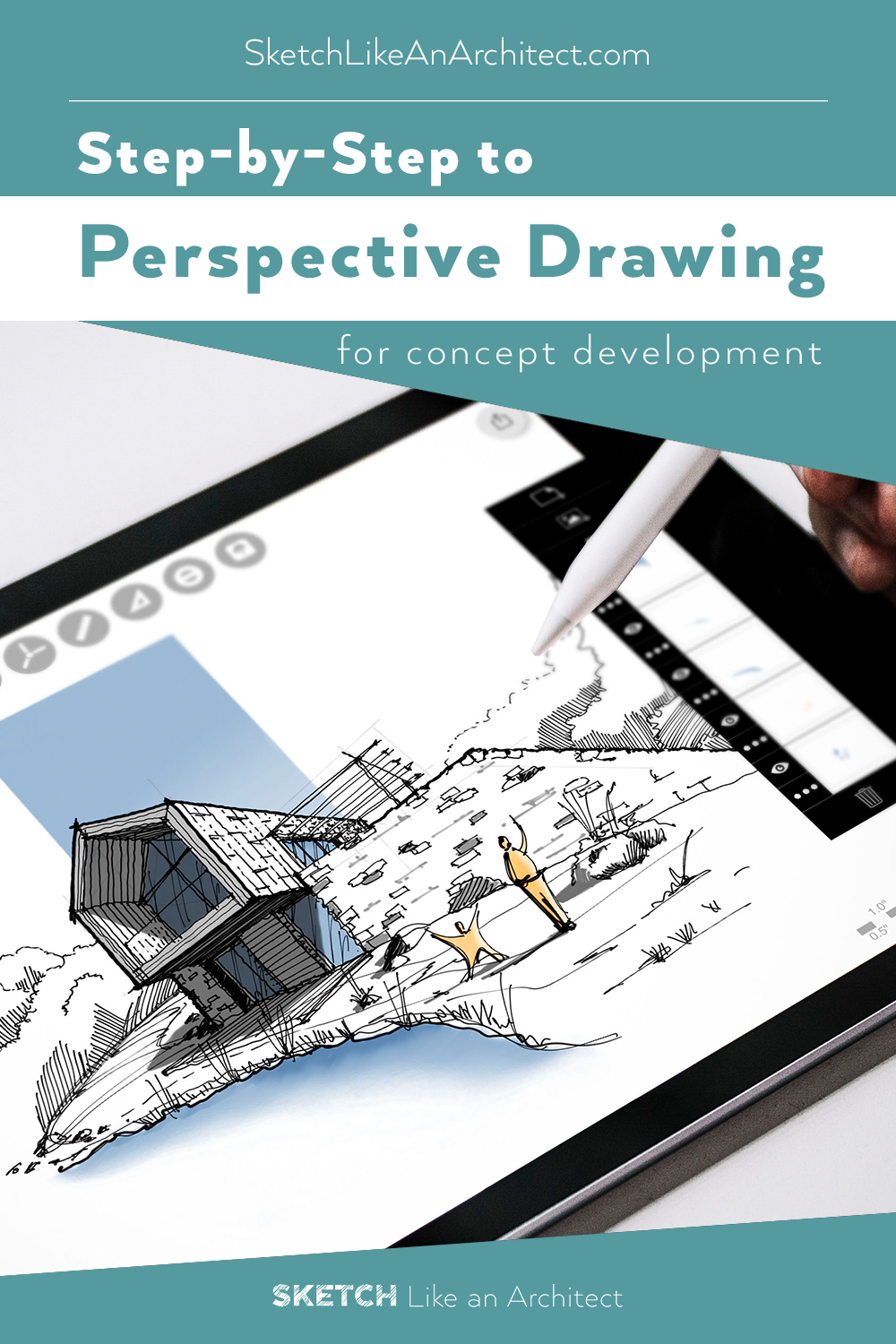 7-Step Perspective Drawing [Architecture Design Concept Development ...