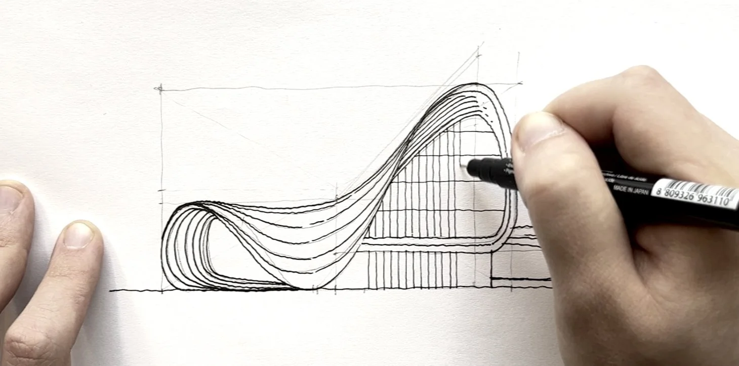 How To Draw Heydar Aliyev Center In 5 Steps — Sketch Like an Architect