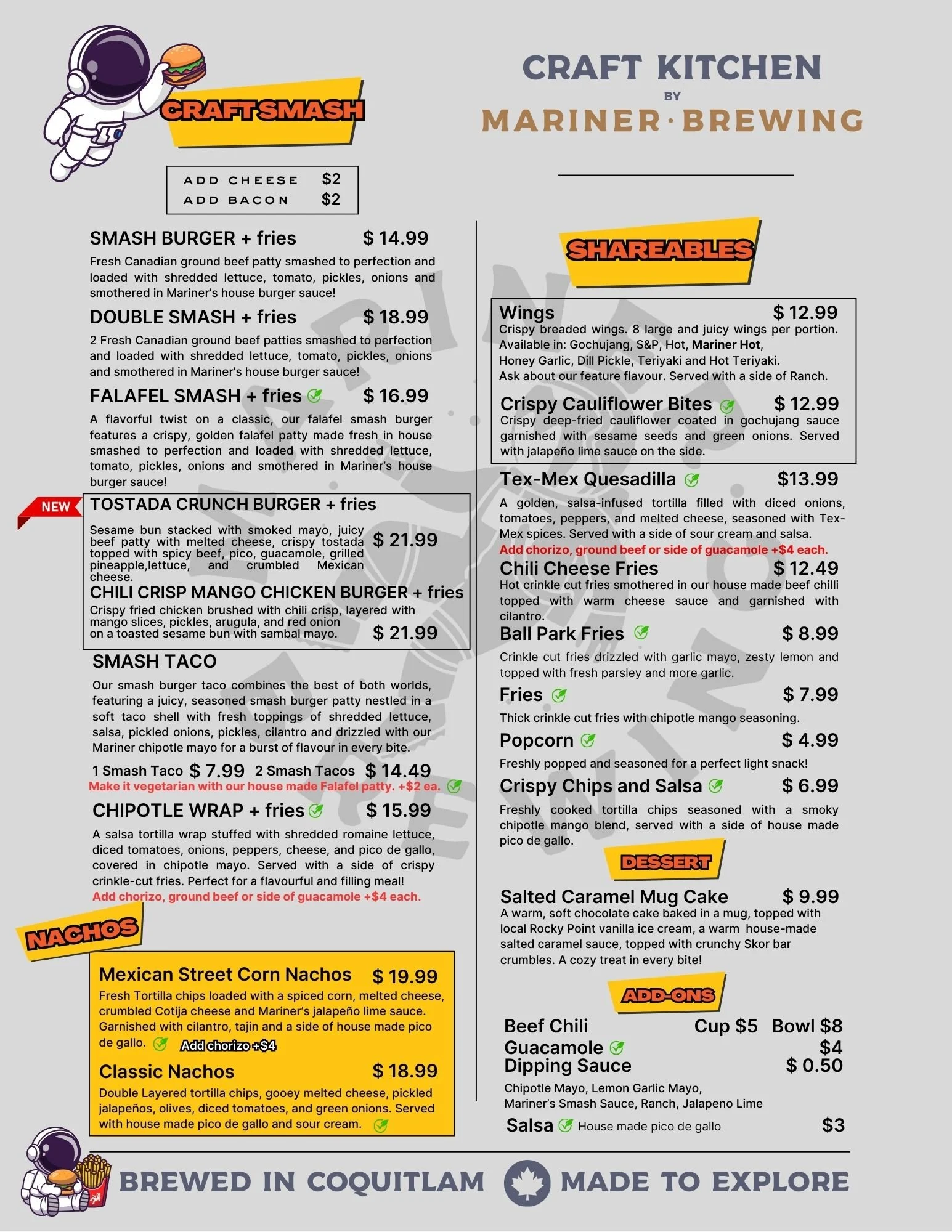 Food — Mariner Brewing