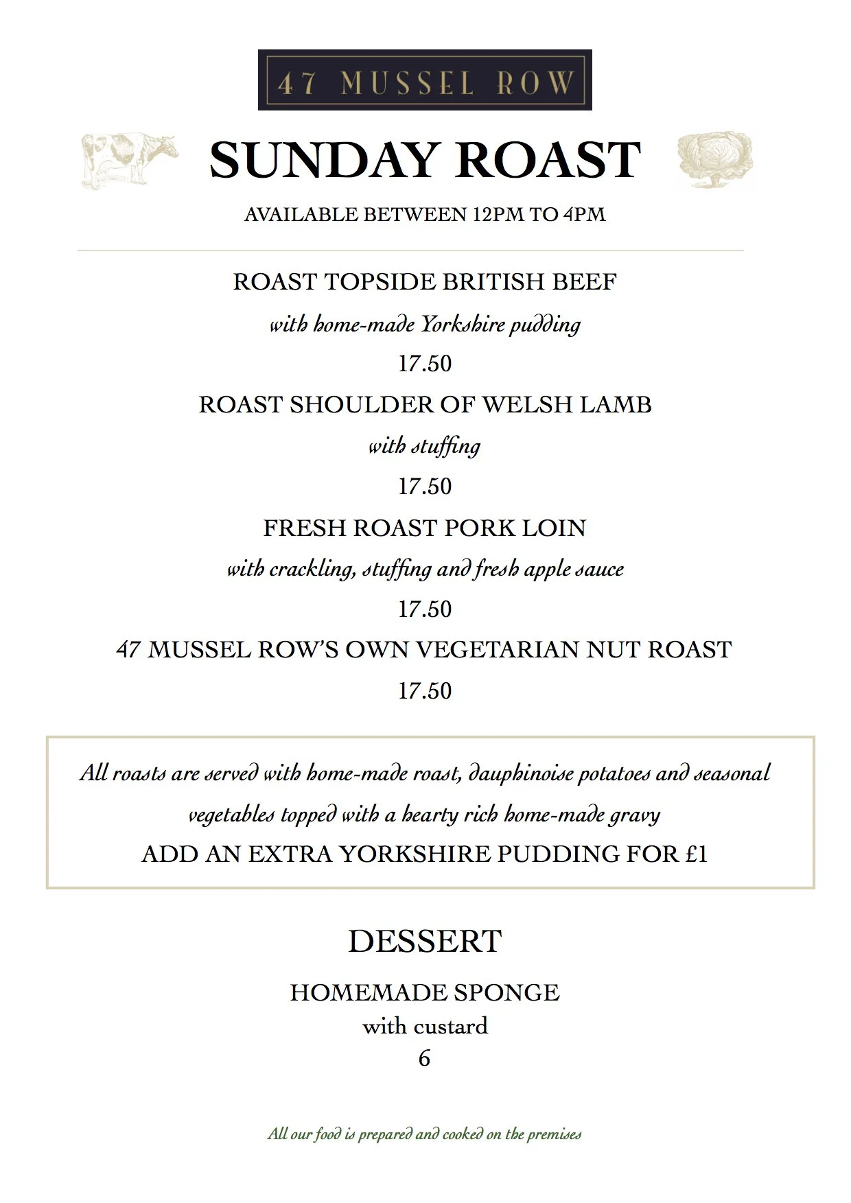 Menu — 47 Mussel Row