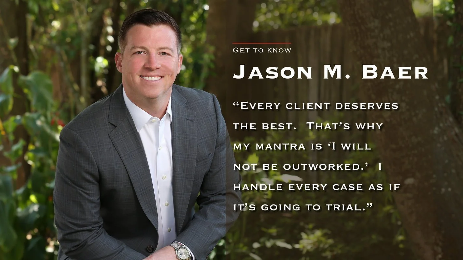 JASON BAER — BAER LAW LLC