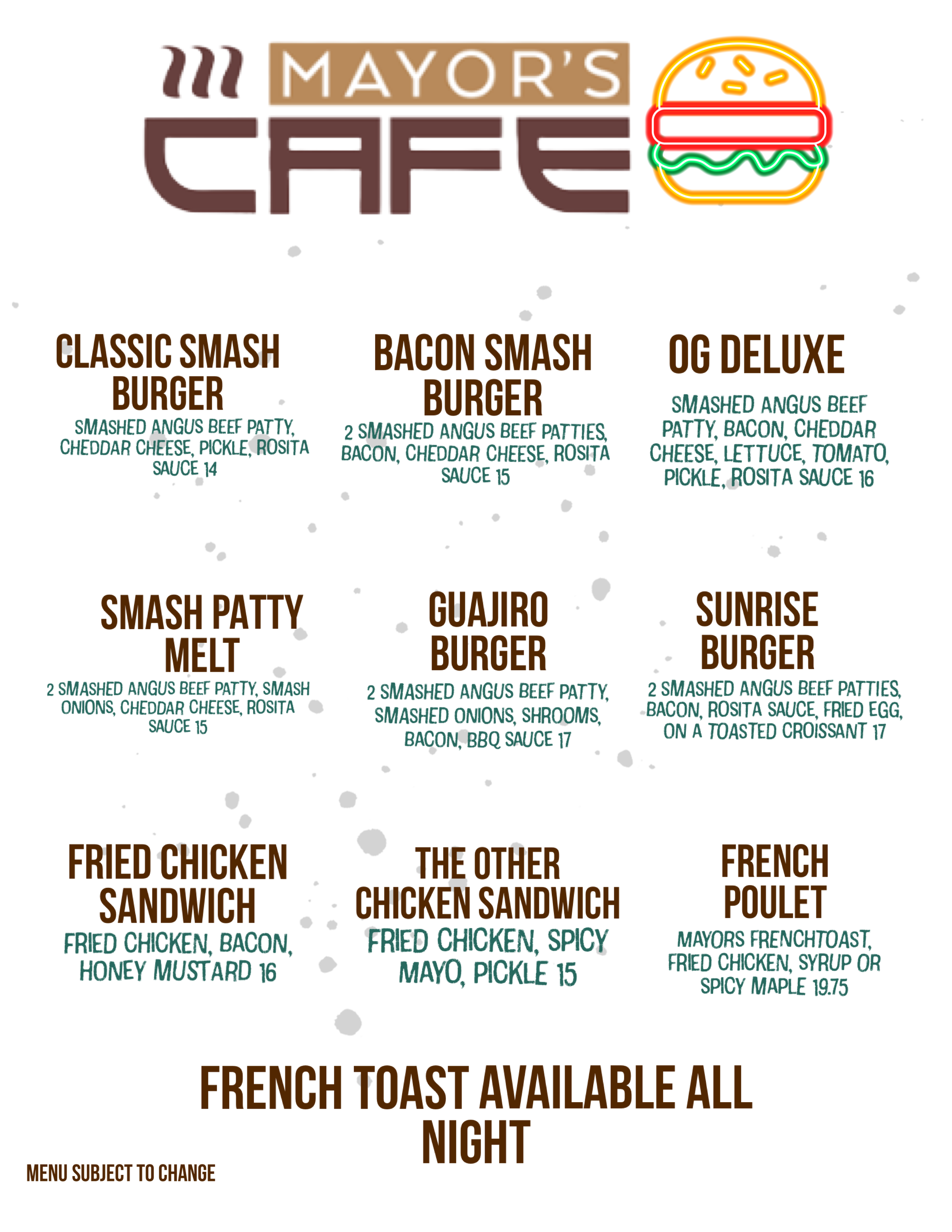 Mayor's Cafe Miami Lakes | Breakfast, Brunch, Lunch