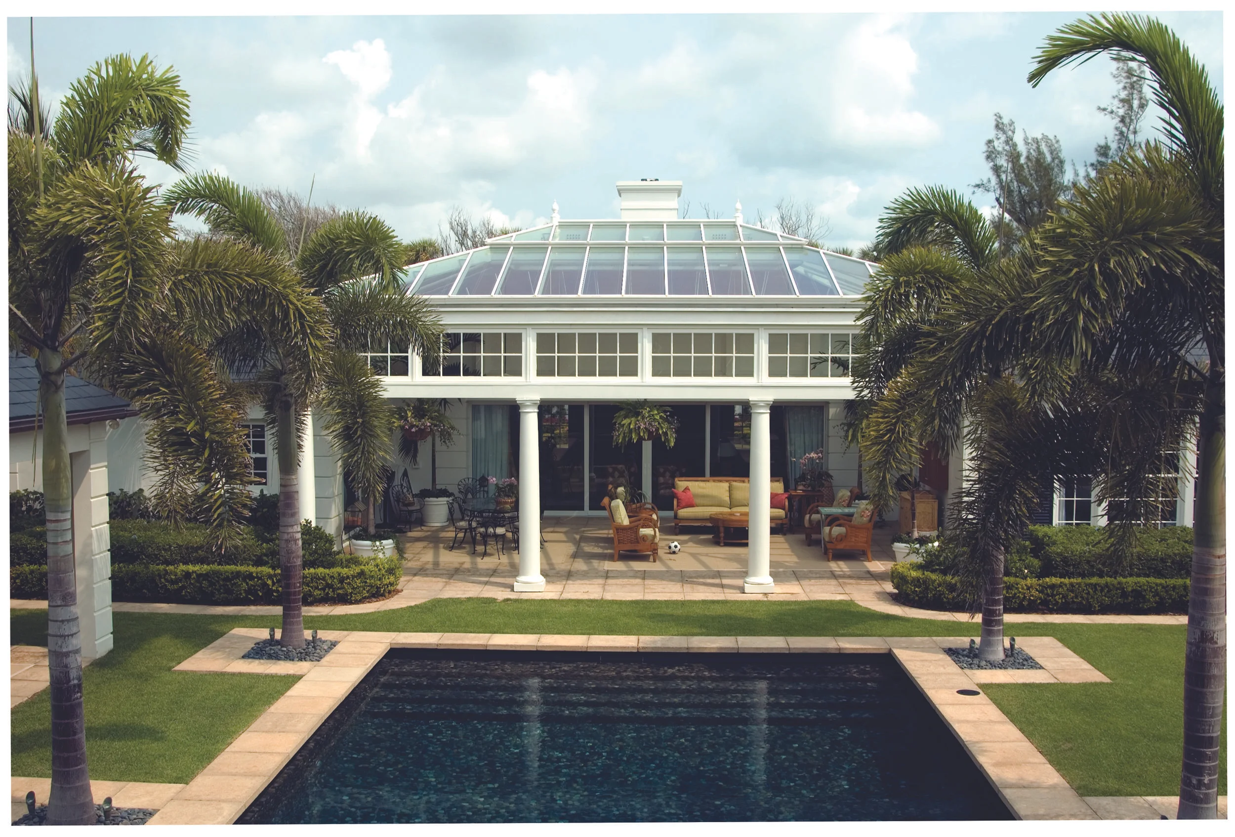 Grand conservatory pool house patio — Town & Country Conservatories