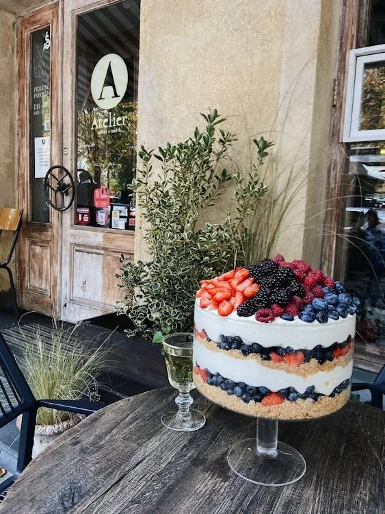 FLO London | Layered Berry Trifle with Luscious Whipped Cream