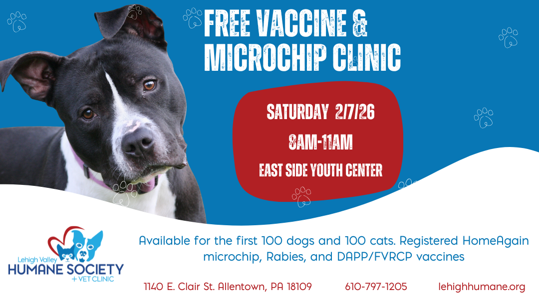 FREE Vaccine & Microchipping Pop Up! — Lehigh Valley Humane Society