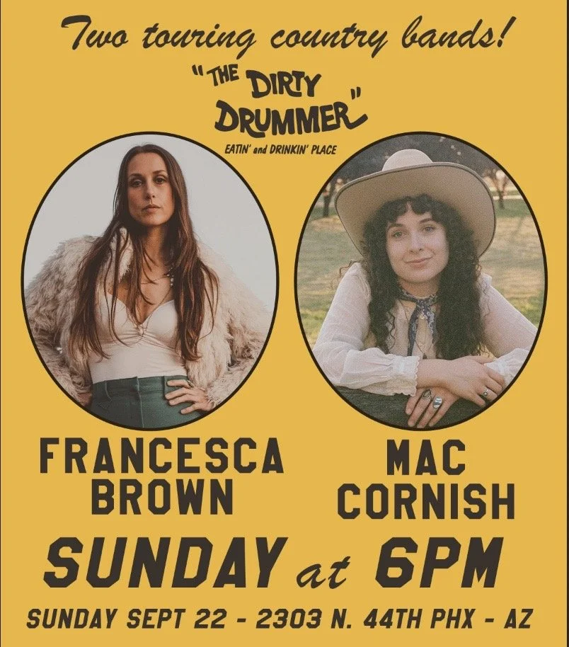 Francesca Brown Band with Mac Cornish and The Hens — The Dirty Drummer