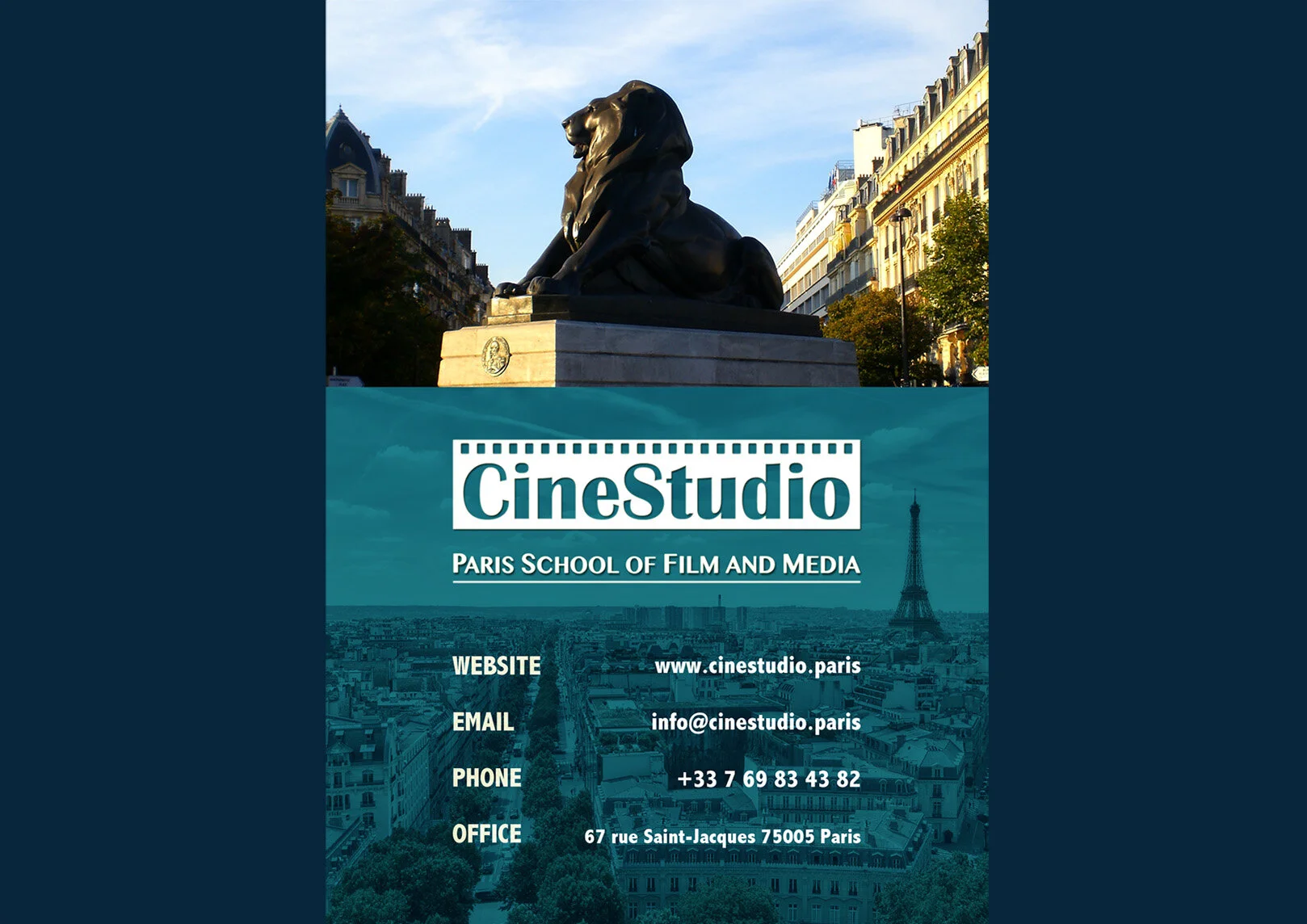 Introduction and Brochure — CineStudio | Paris School of Film and Media