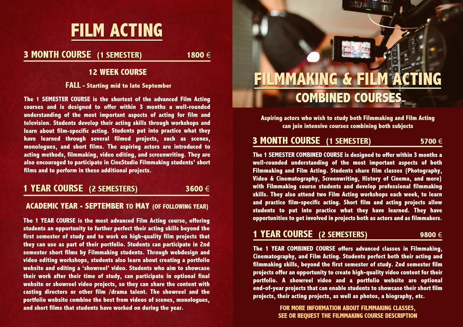 Introduction and Brochure — CineStudio | Paris School of Film and Media