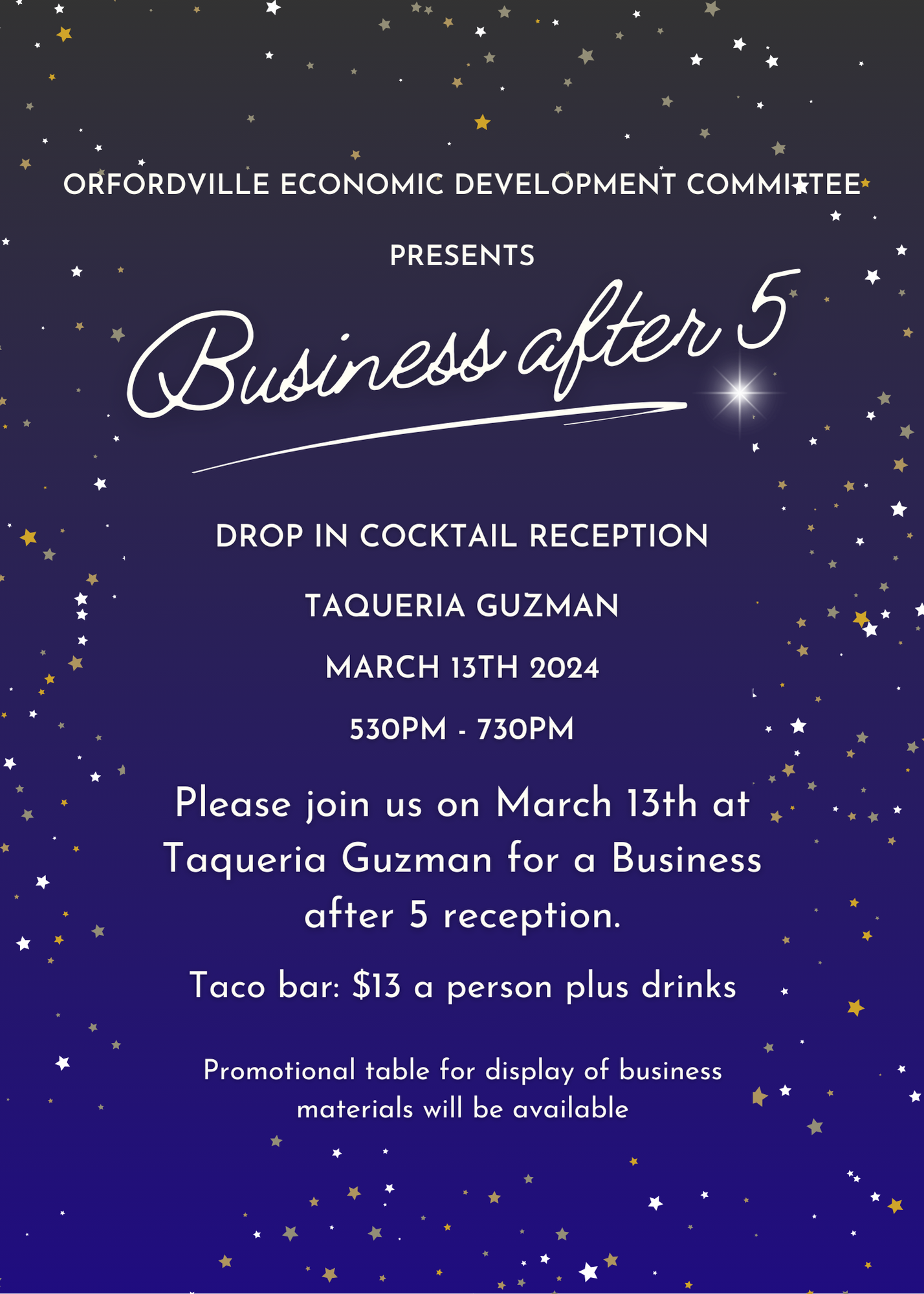 Business after 5 — Village of Orfordville
