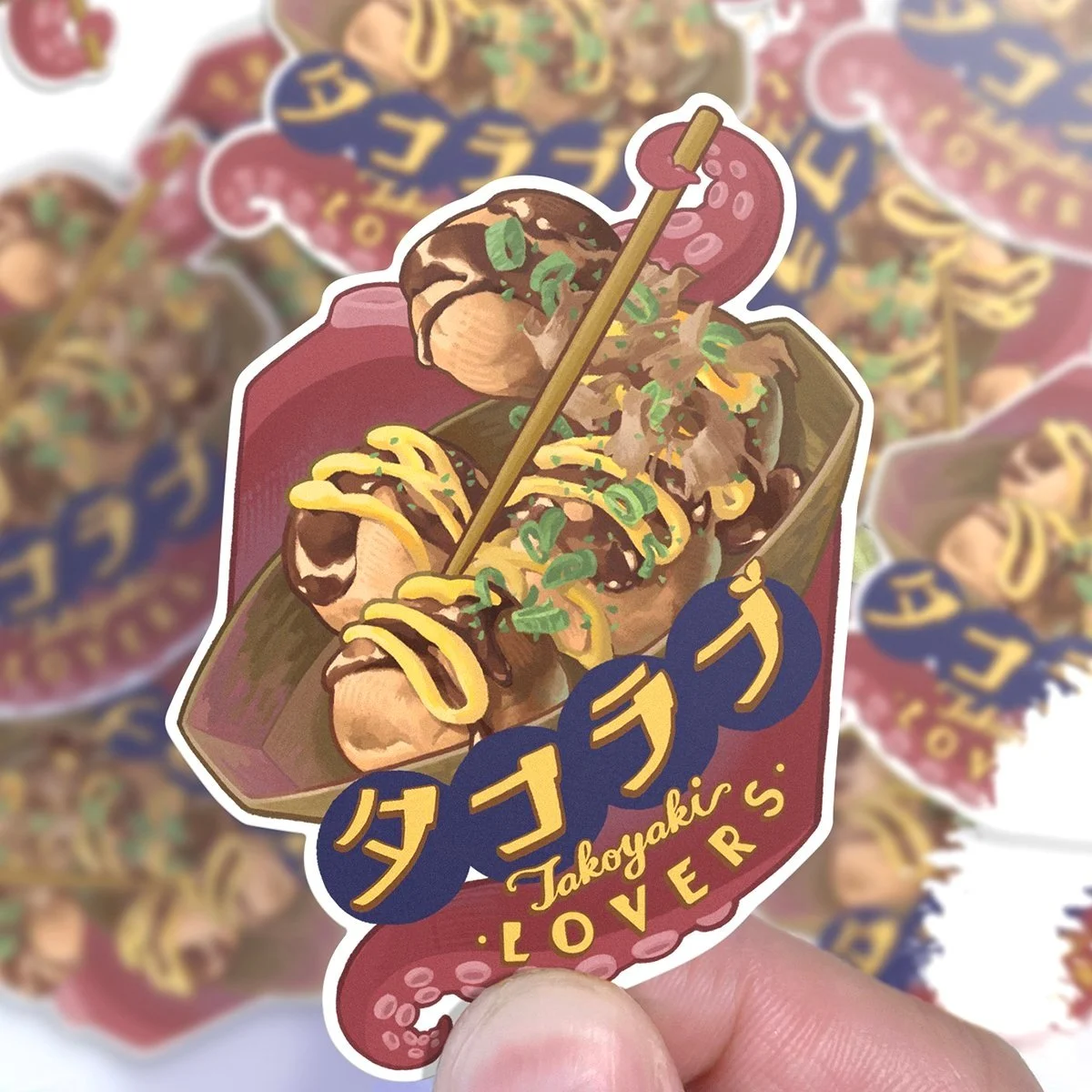 Takoyaki Transparent Vinyl Sticker — Authan Chen