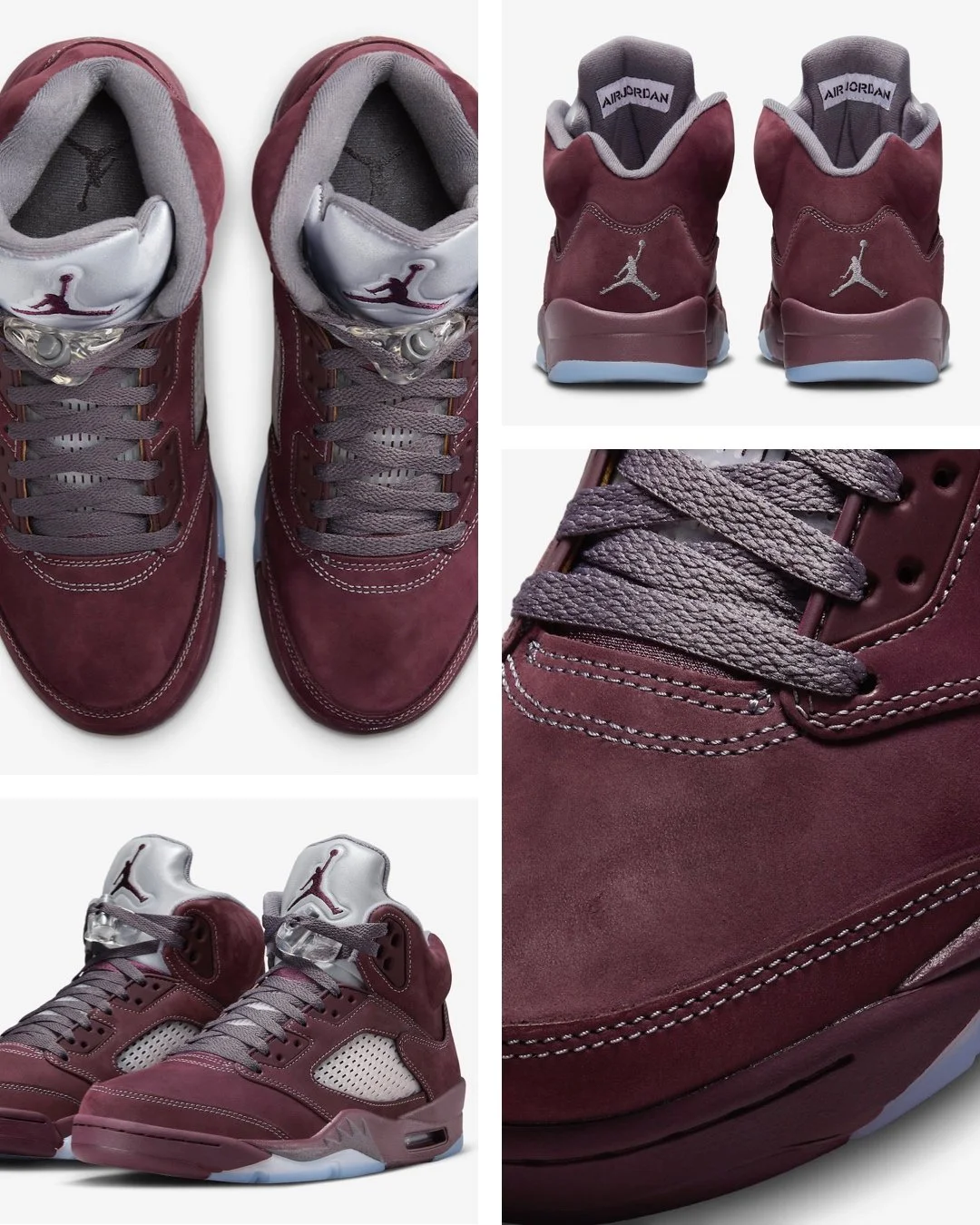 Official Images Of The 2023 Air Jordan Retro 5 "Burgundy" | The Retro ...