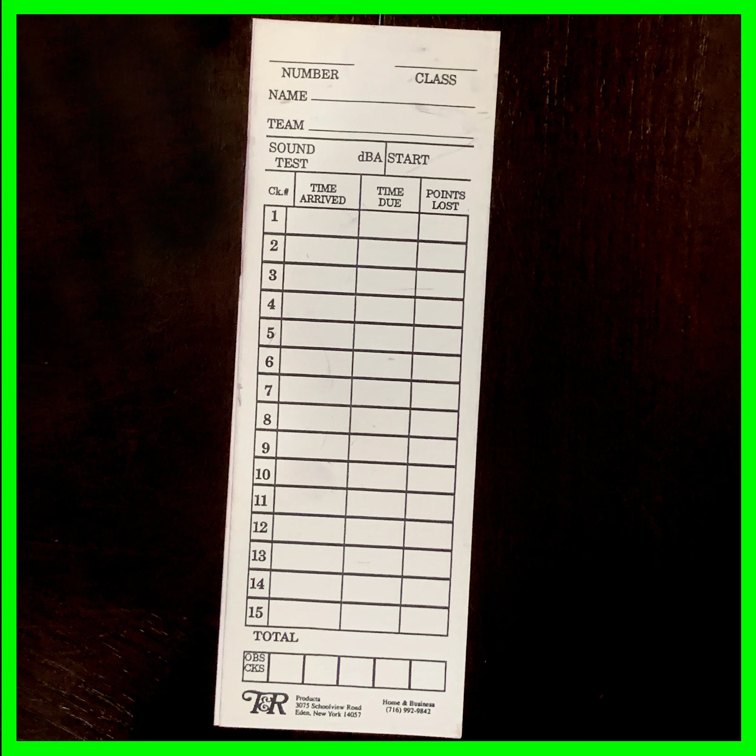 Racing Arrows, Score Cards and More — T&R PRODUCTS