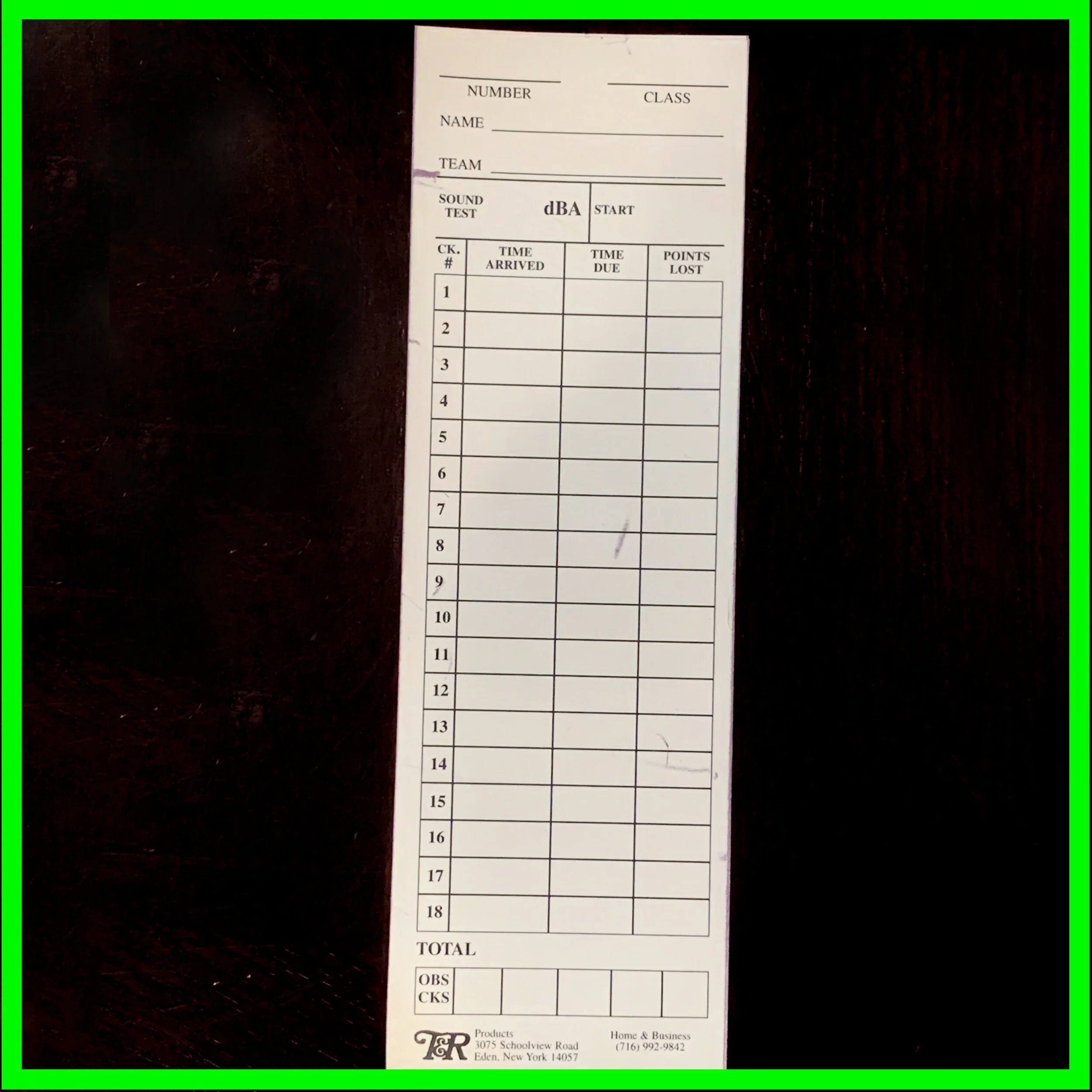 Racing Arrows, Score Cards and More — T&R PRODUCTS