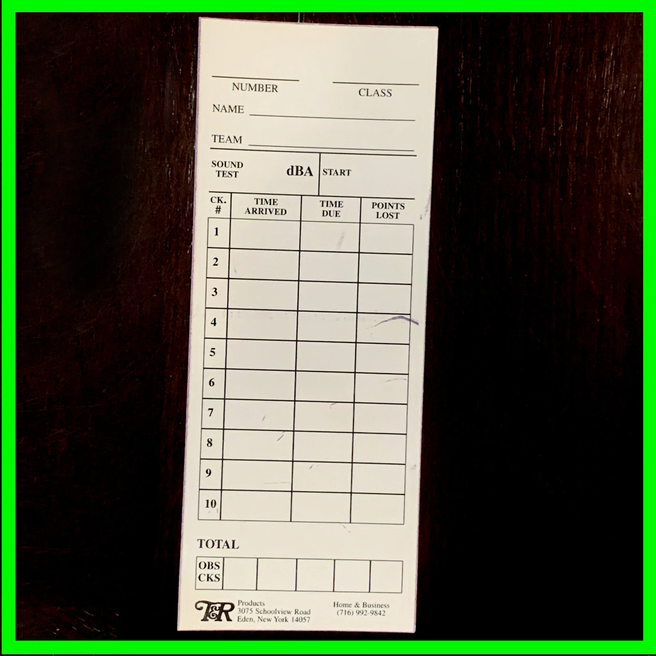 Racing Arrows, Score Cards and More — T&R PRODUCTS