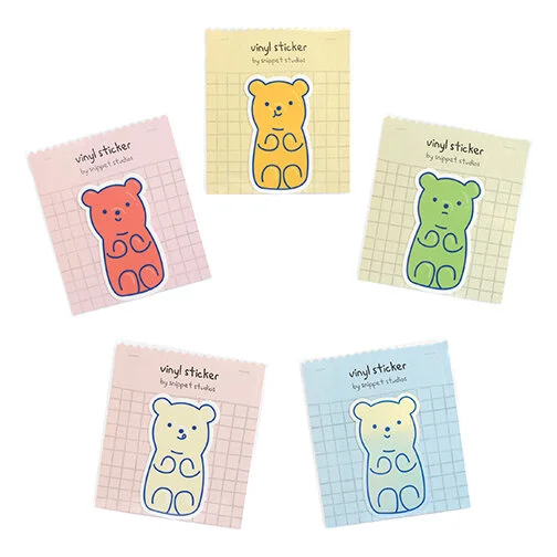 Papercraft Gummy Bear Sticker Pack 5-Piece Sticker Pack Craft Supplies ...