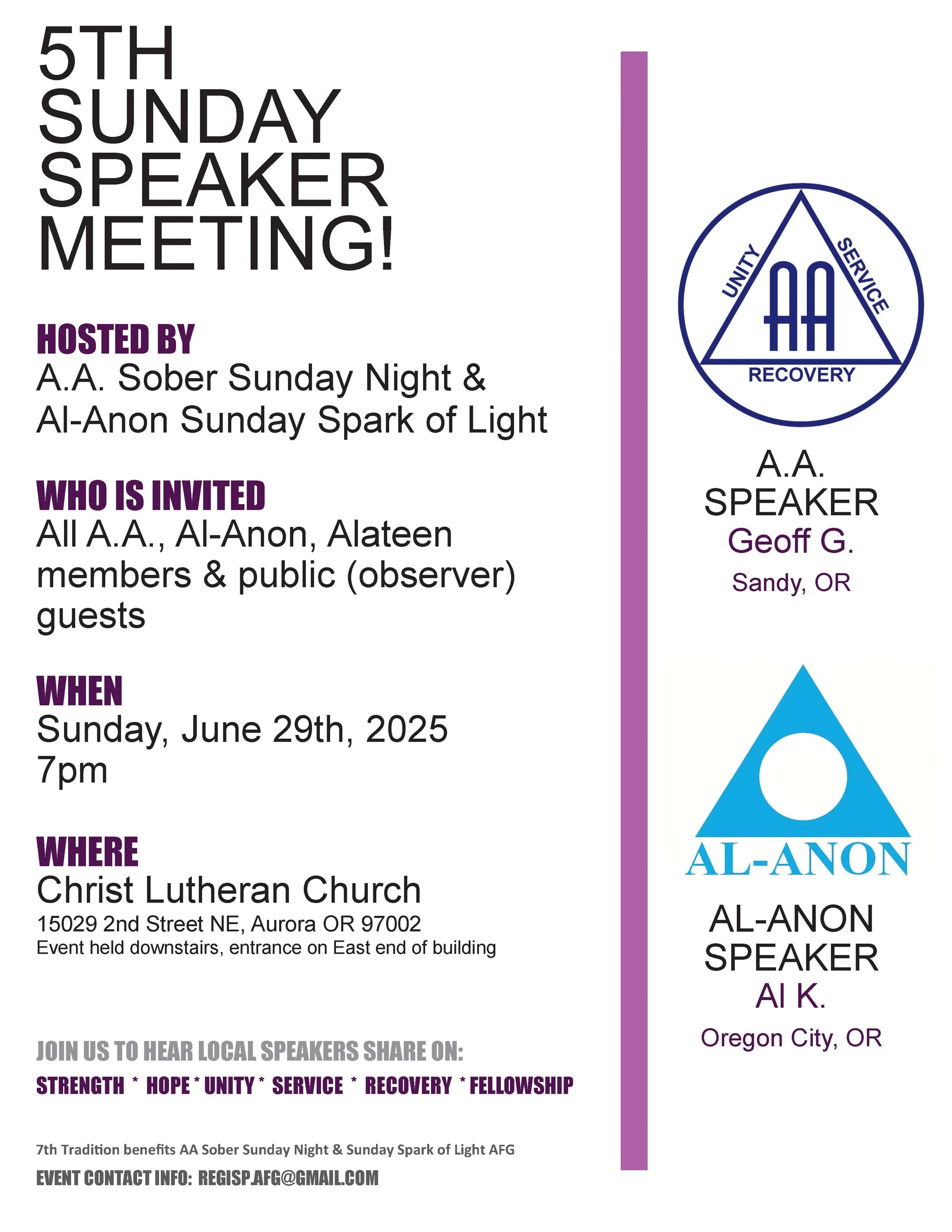 Flyers for upcoming Events! — Oregon Al-Anon/Alateen