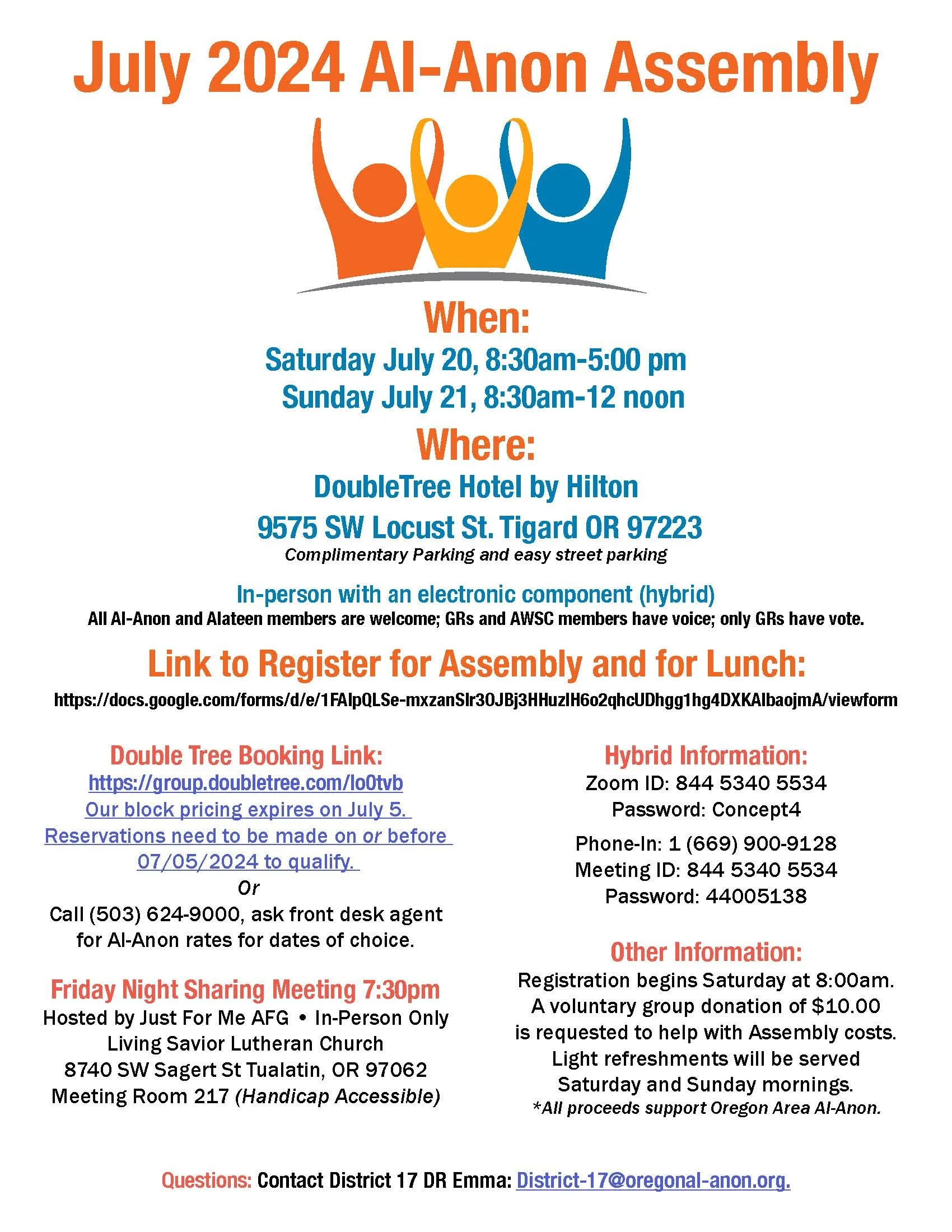 July 2024 Assembly — Oregon Al-Anon/Alateen