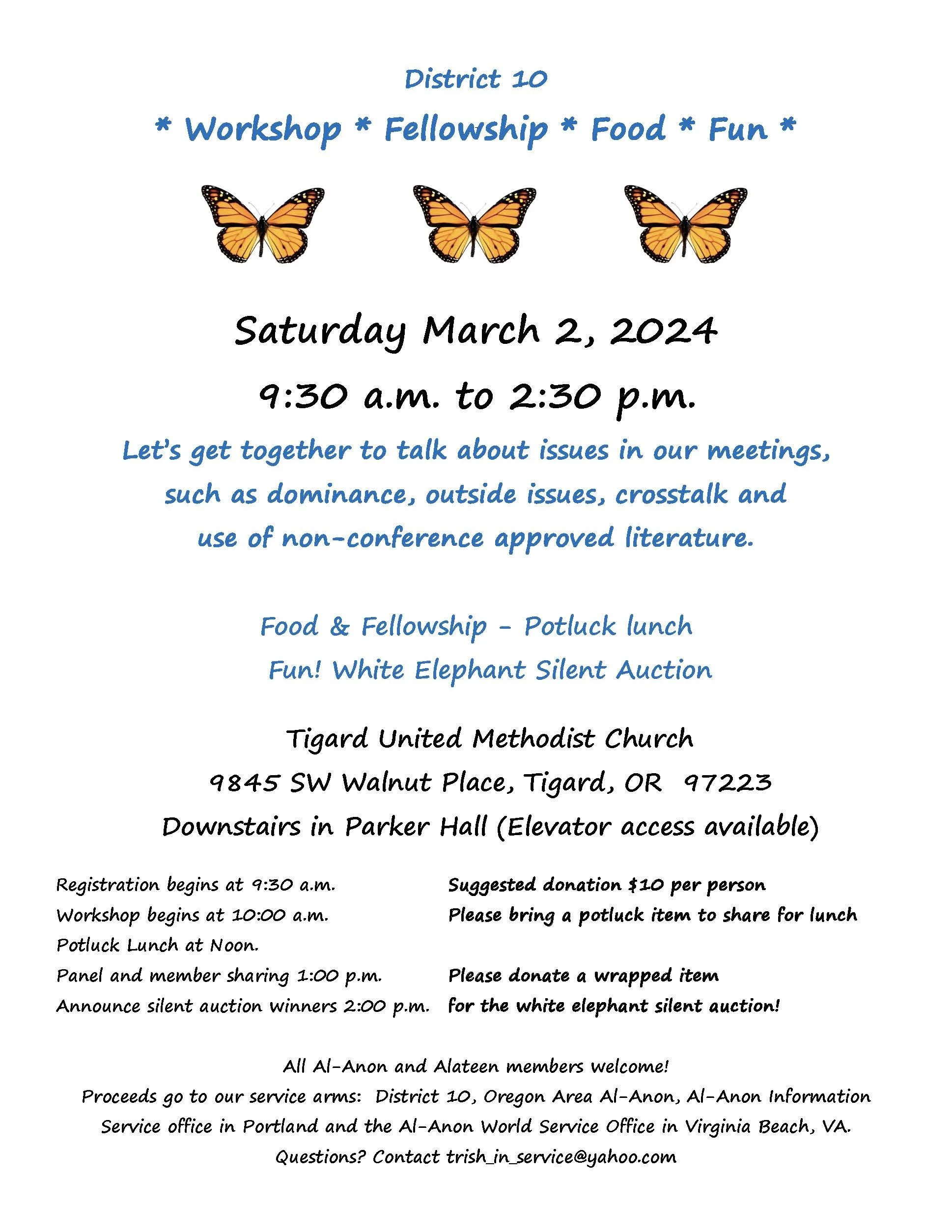 District 10 - Workshop with Fellowship, Food and Fun! — Oregon Al-Anon ...