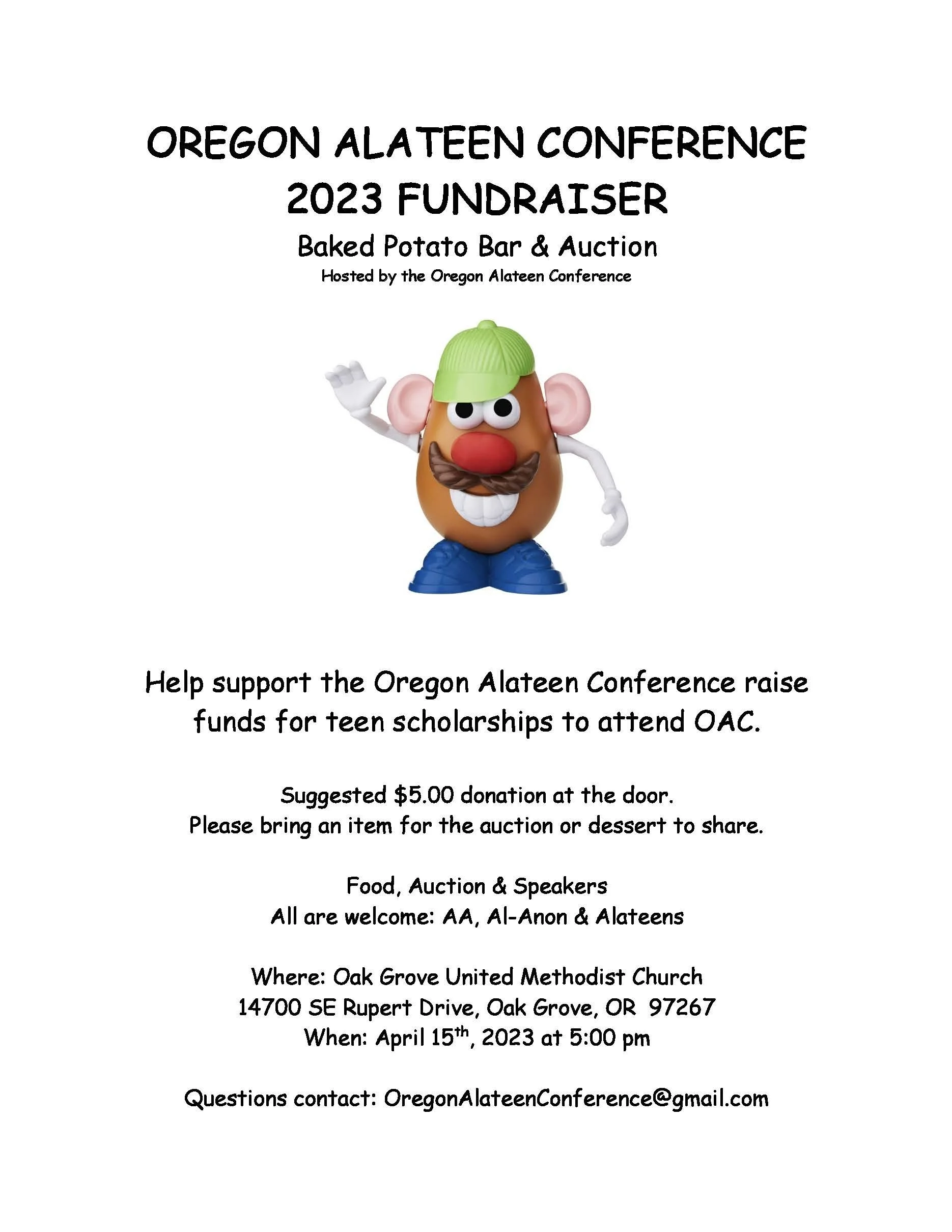 Baked Potato Bar Flyer