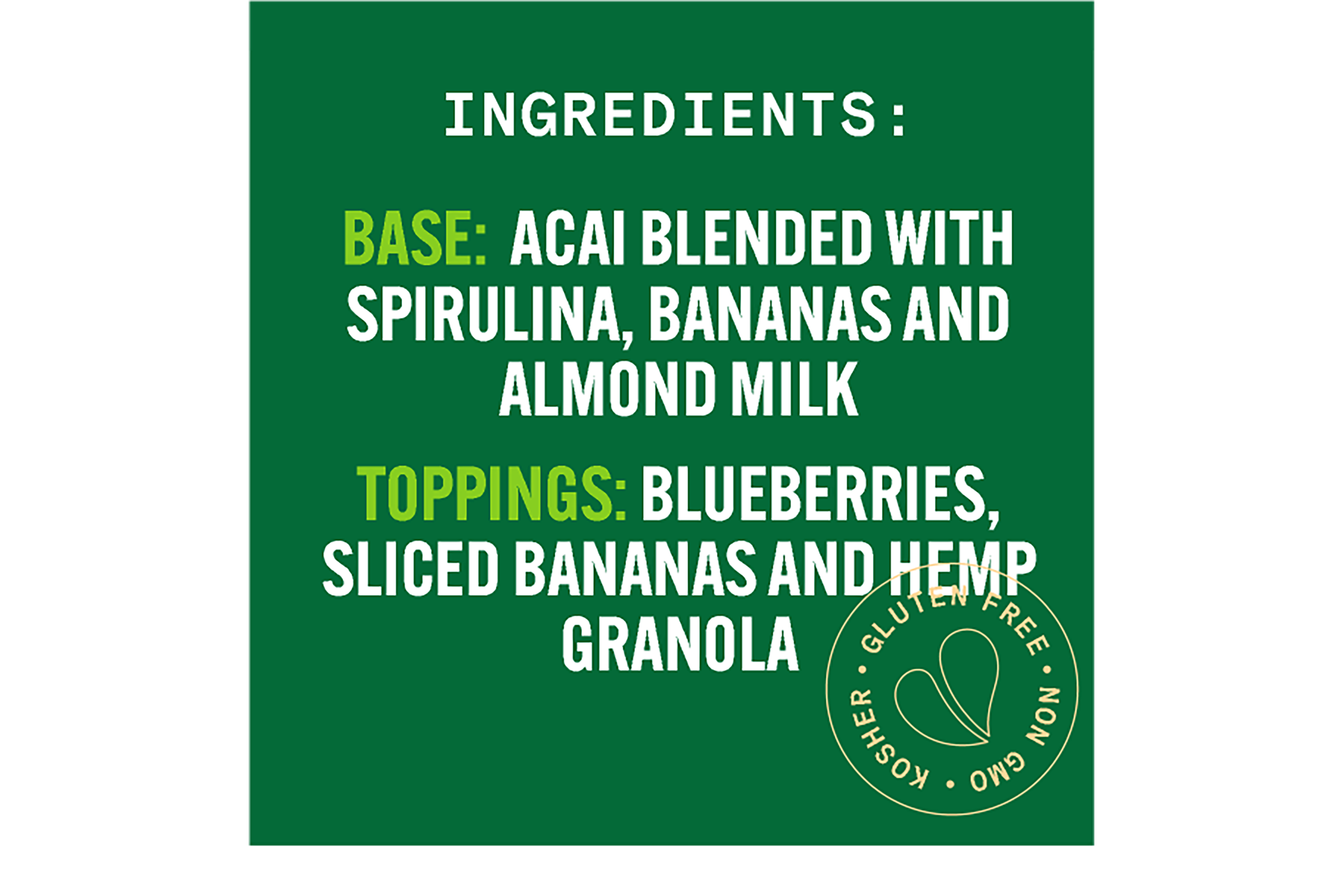 Superfood Juice Bar Menu