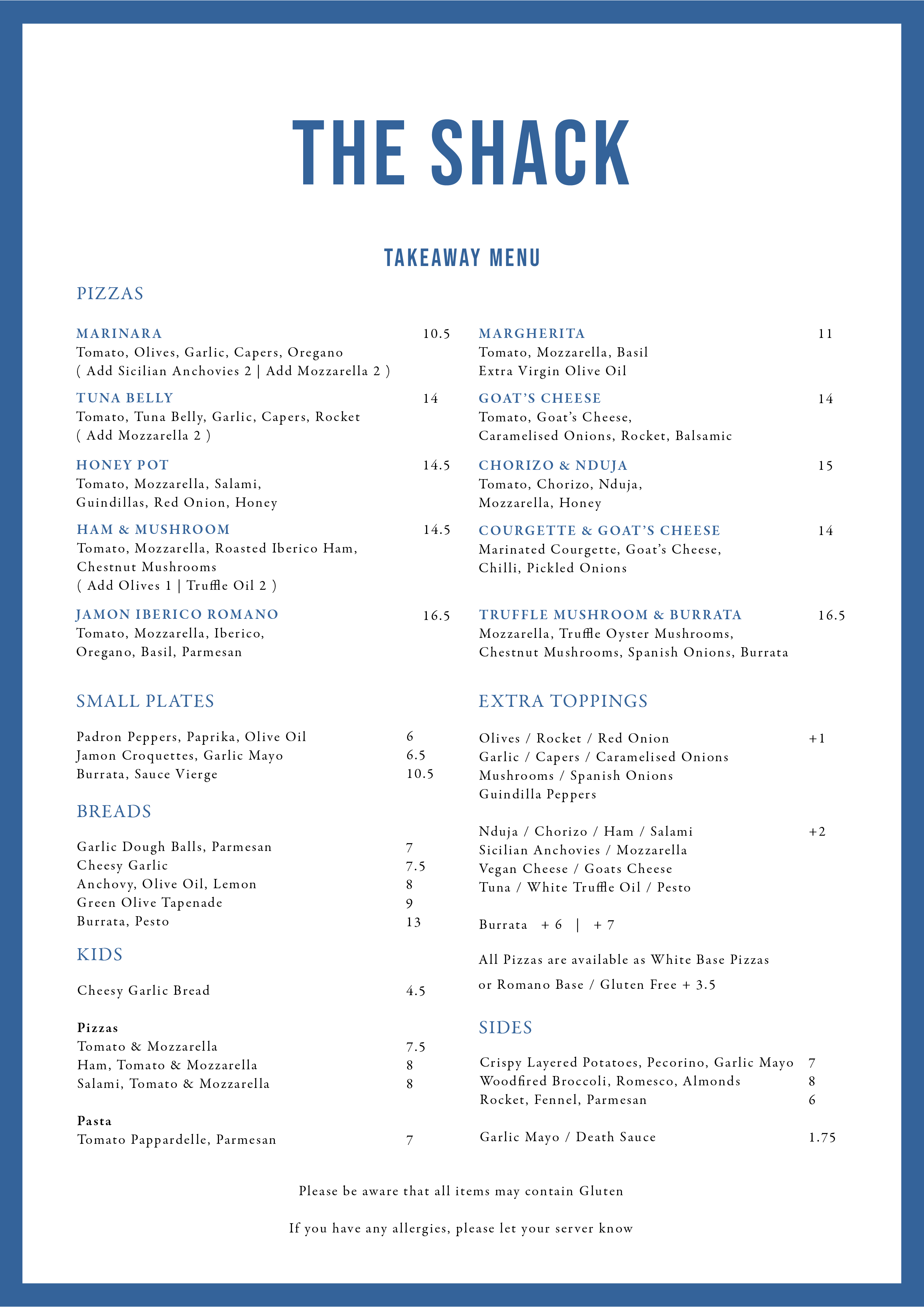 Menus — The Stump