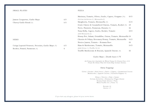 Menus — The Stump