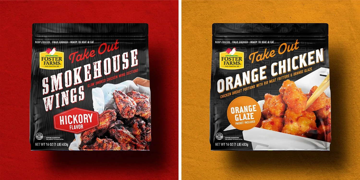 Foster Farms frozen innovation package design — ULTRA CREATIVE, INC.