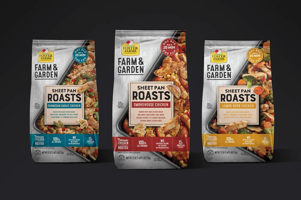 Foster Farms frozen innovation package design — ULTRA CREATIVE, INC.