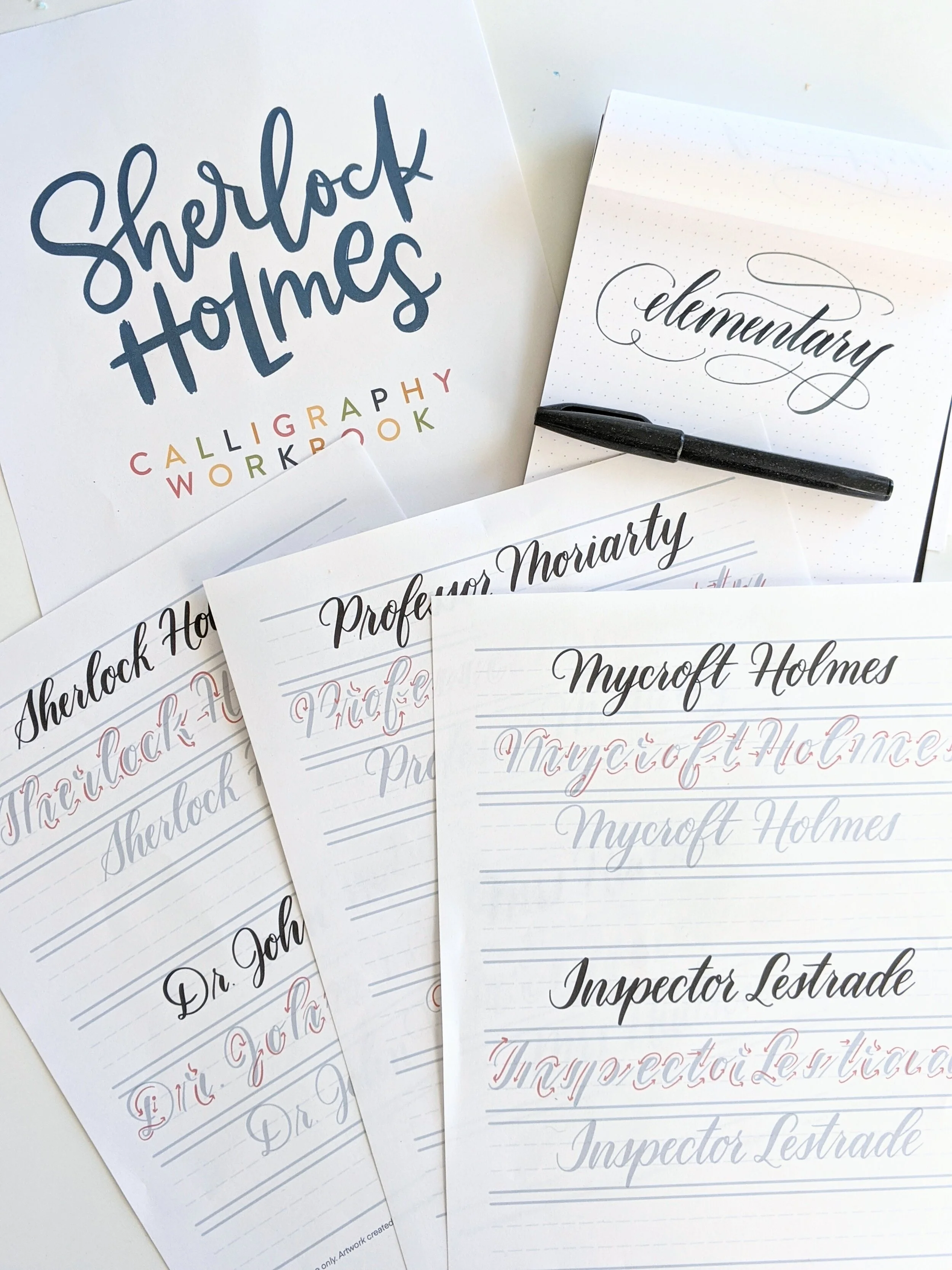 FREEBIE: Sherlock Holmes Calligraphy Workbook — Hoopla! Letters
