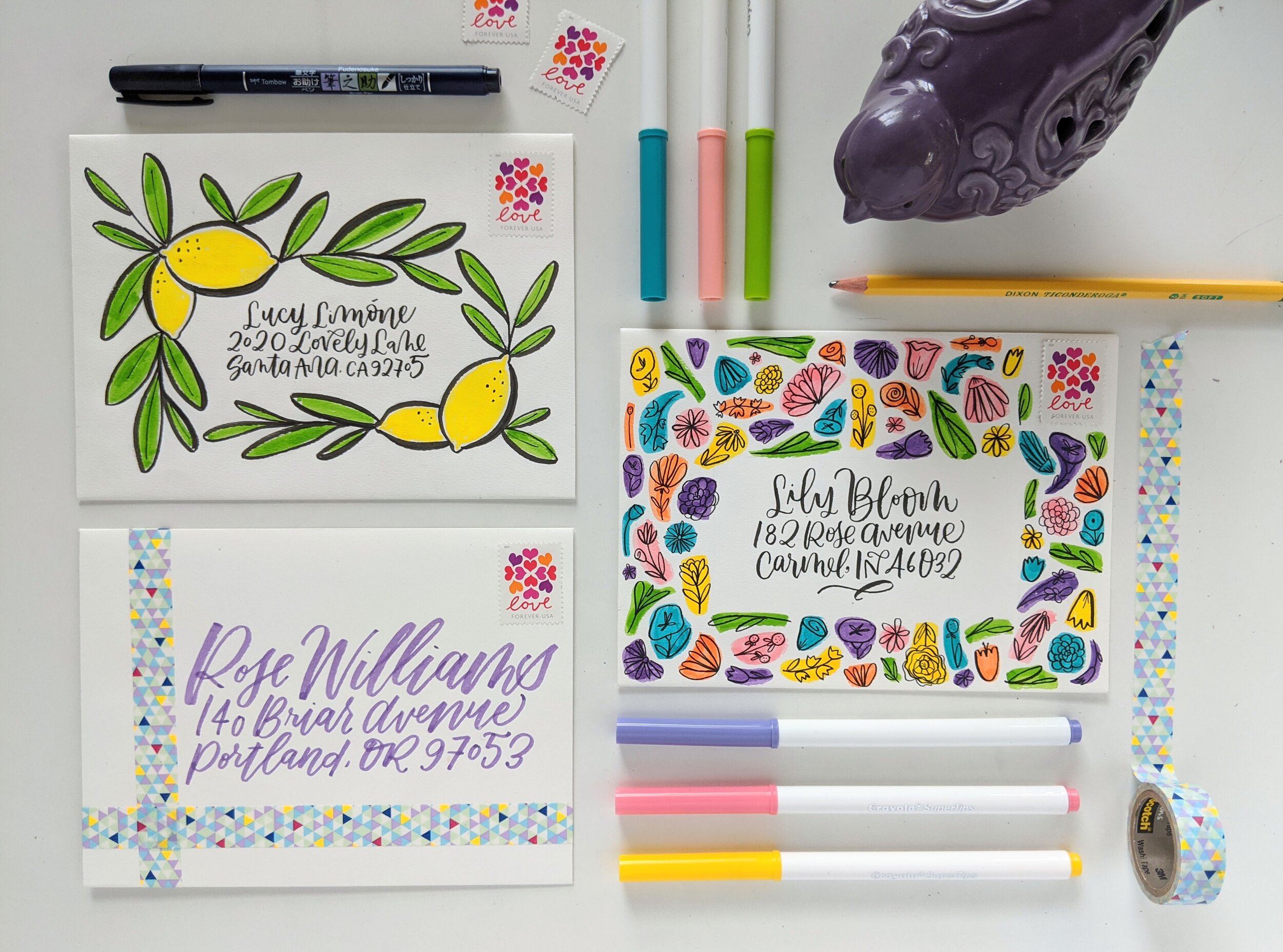 Send Some Sunshine! 3 Spring Mail Art Tutorials — Hoopla! Letters